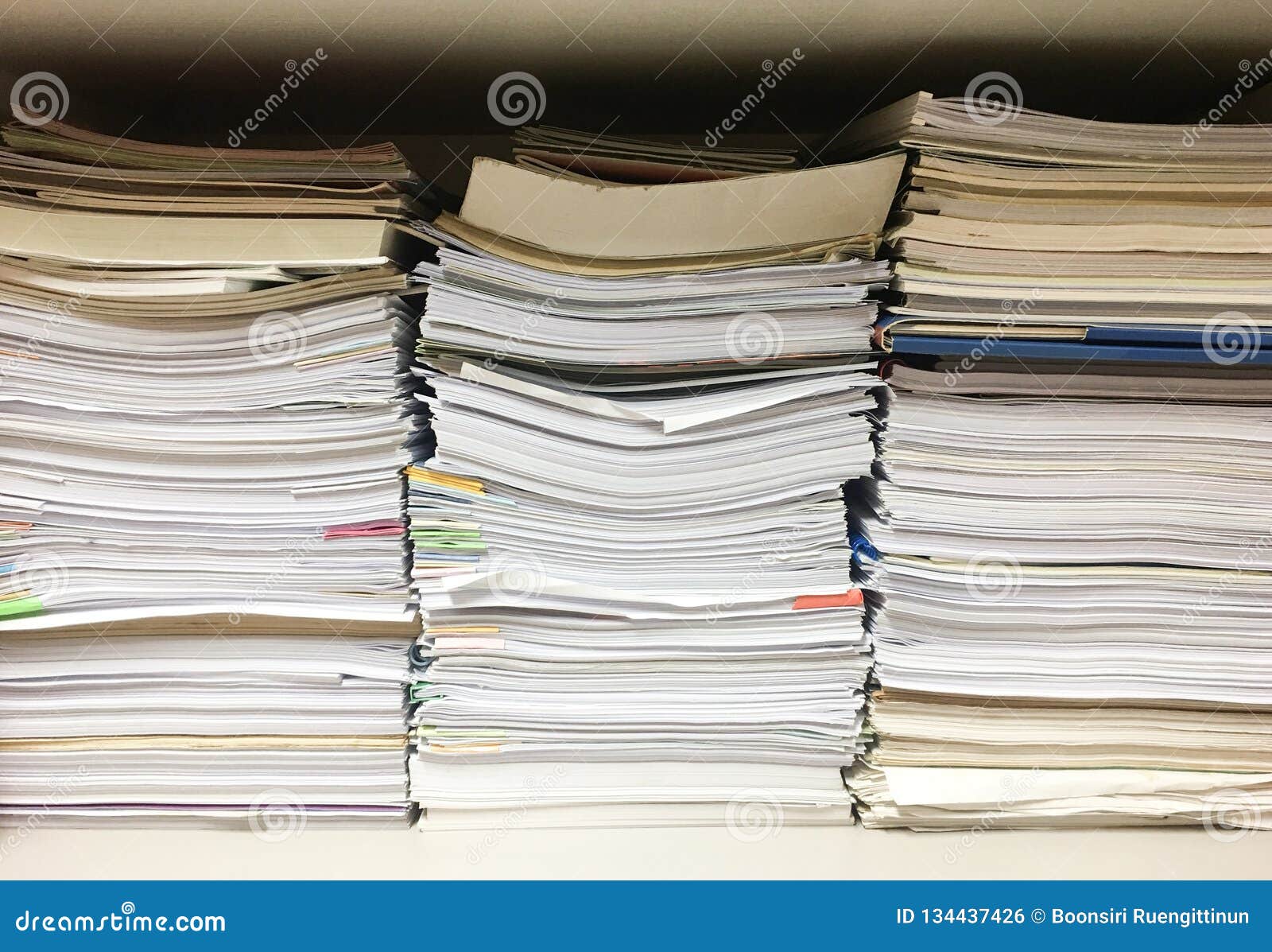 Many Documents are on Shelves. Stock Photo - Image of white, study ...