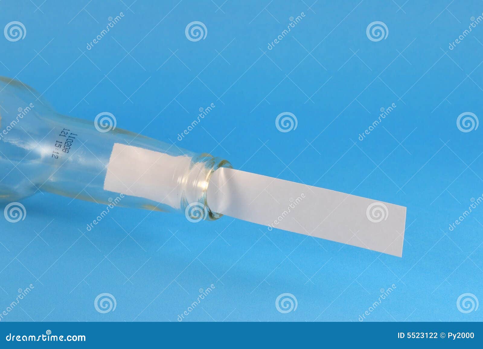 Paper in bottle stock photo. Image of closeup, glass, strip - 5523122