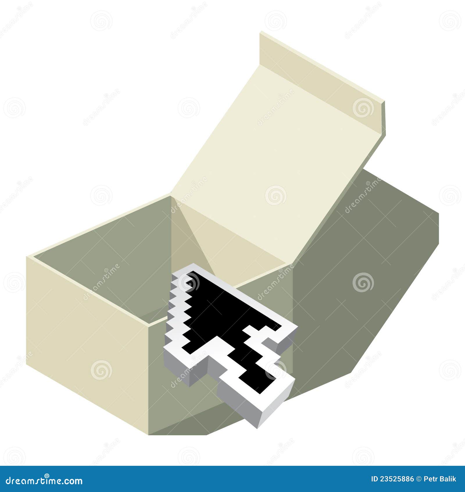 Paper box with arrow stock illustration. Illustration of depot - 23525886