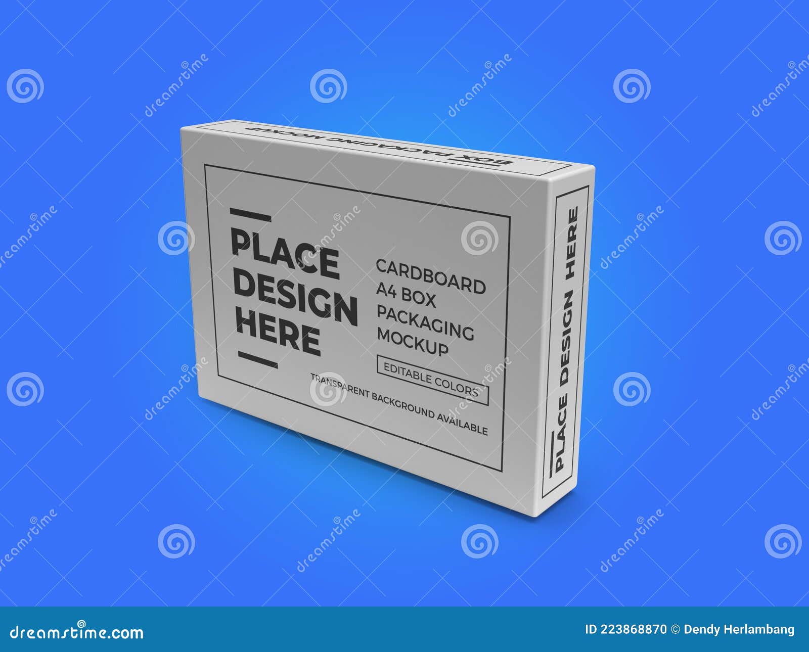 A4 Paper Box 3D Illustration Mockup Scene Stock Illustration ...
