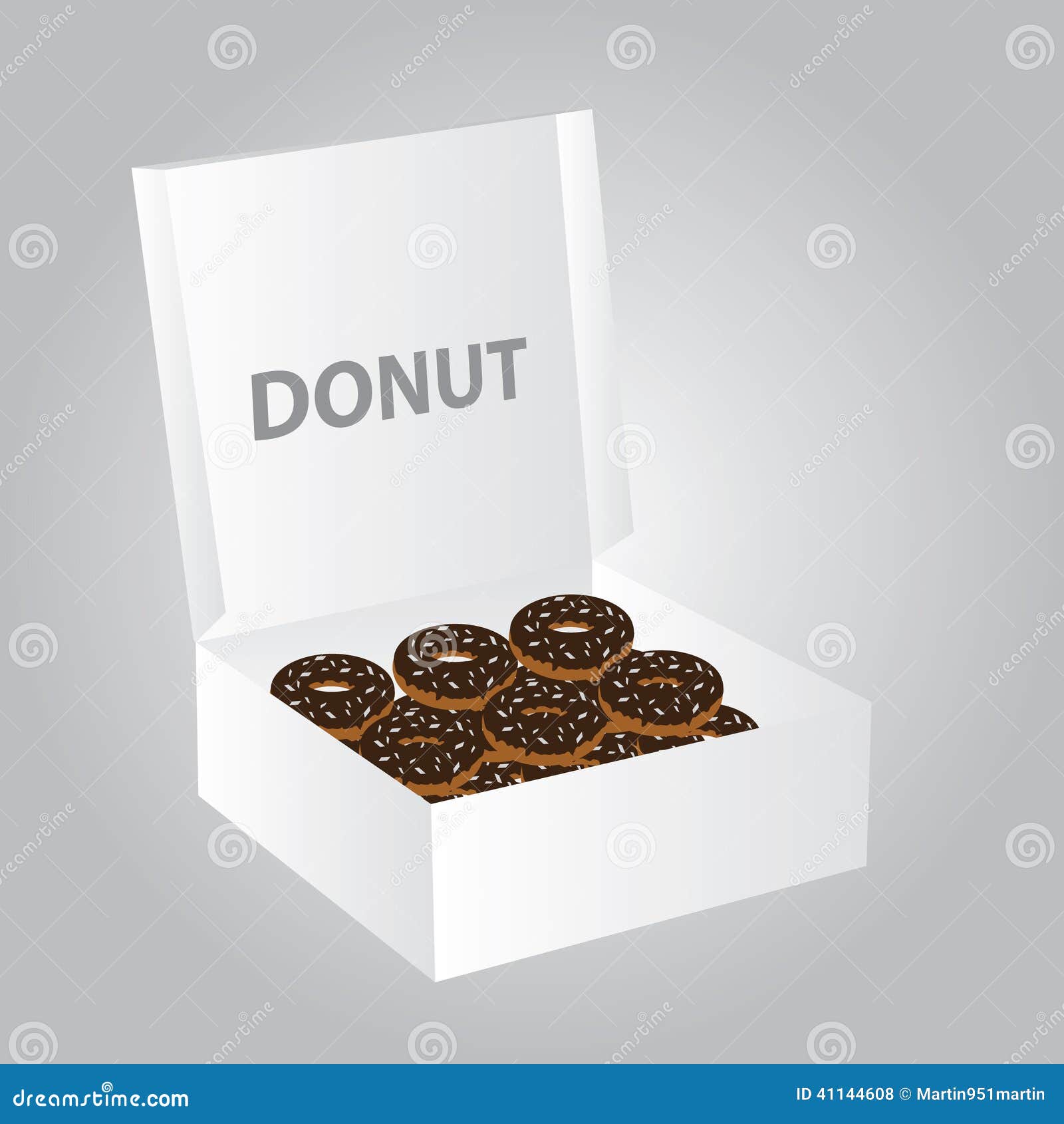 Paper Box Full of Donuts Eps10 Stock Vector - Illustration of delivery ...
