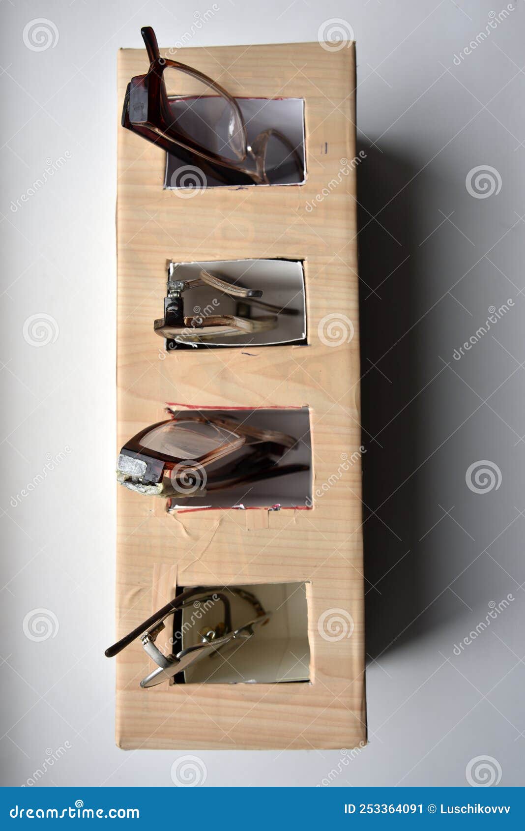 Paper Box for Glasses. a Few Glasses in a Box Stock Image - Image of ...