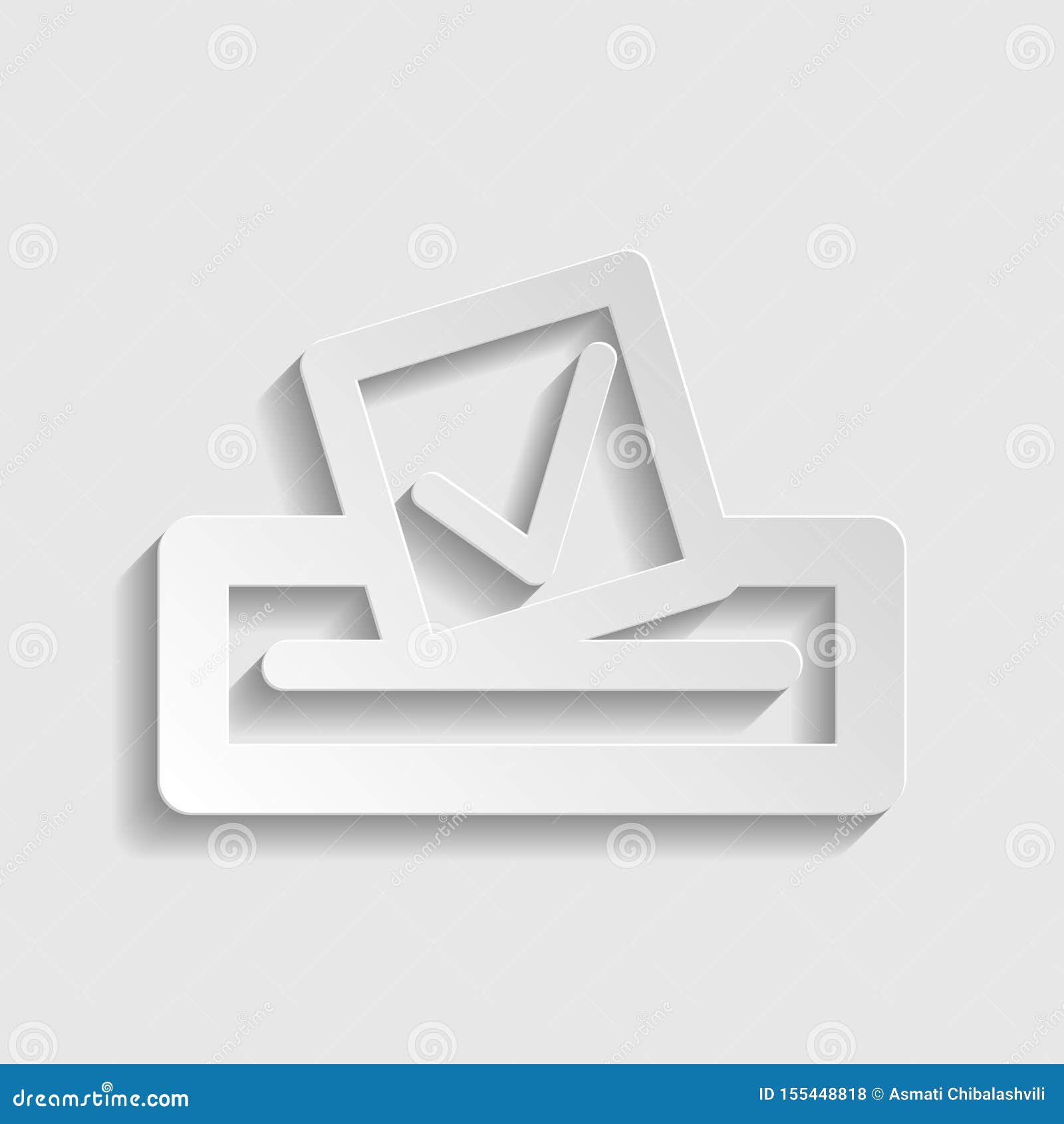Paper in a Box Icon. Paper Style Icon. Illustration Stock Illustration ...