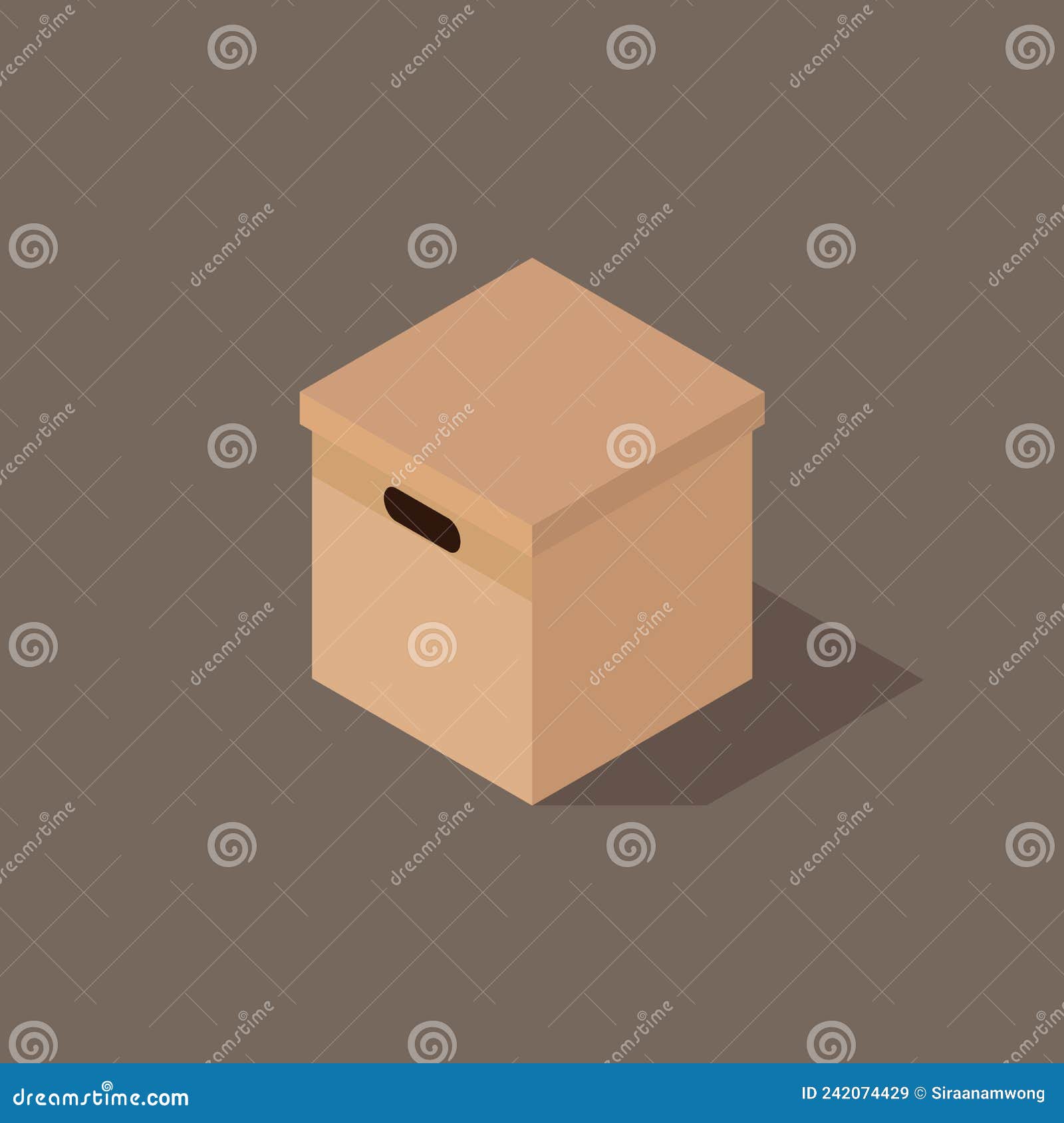 Paper box isometric view stock vector. Illustration of merchandise ...
