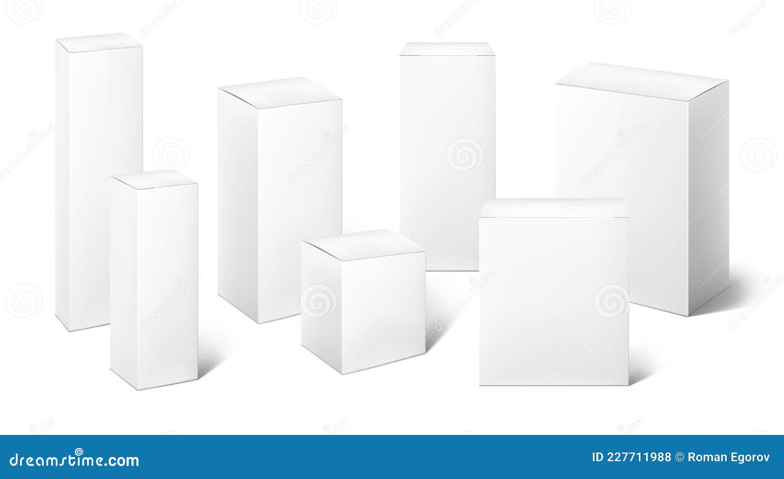 Rectangular Cardboard Box With Hinged Lid Open On White Background ...