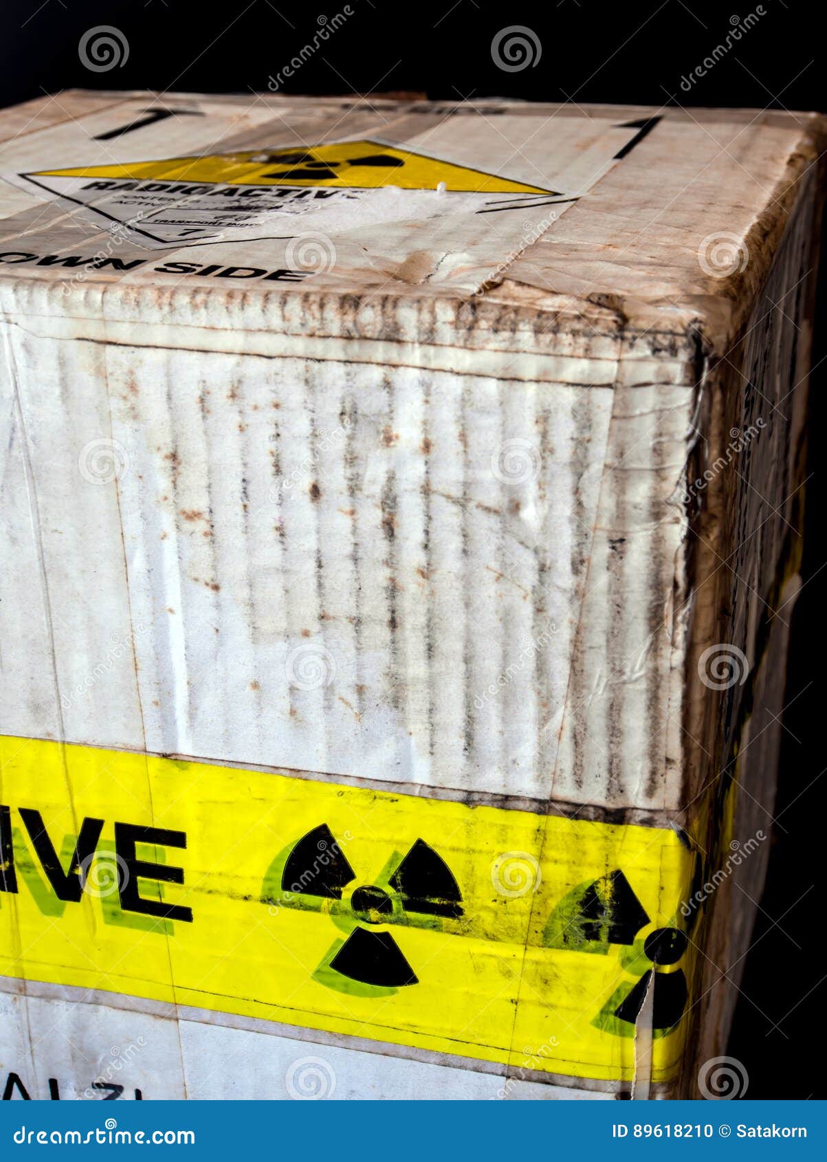Paper Box Package of Small Radioactive Material Stock Photo - Image of ...