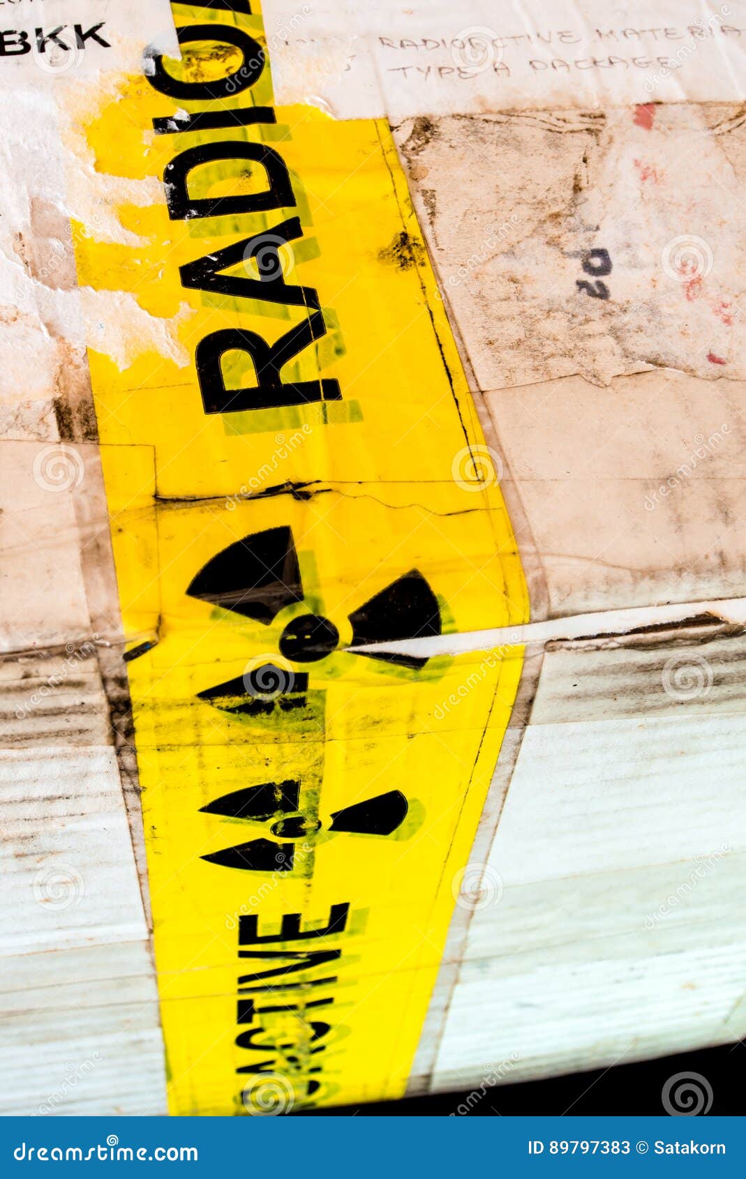 Paper Box Package of Small Radioactive Material Stock Image - Image of ...