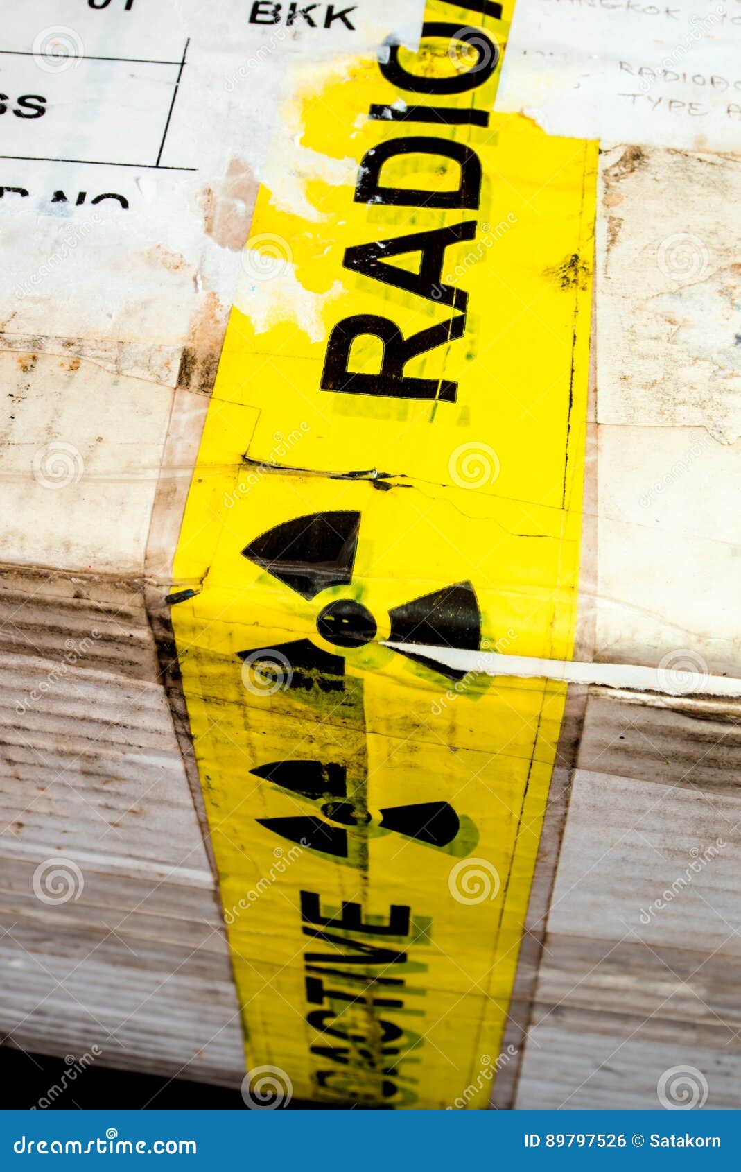 Paper Box Package of Small Radioactive Material Stock Photo - Image of ...