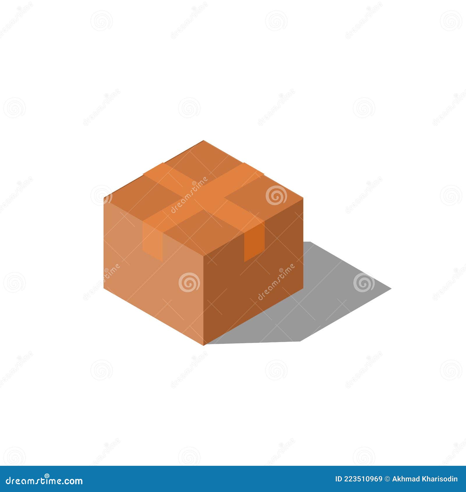 Paper Box Vector Illustration. Close Paper Box. Empty Paper Box in ...