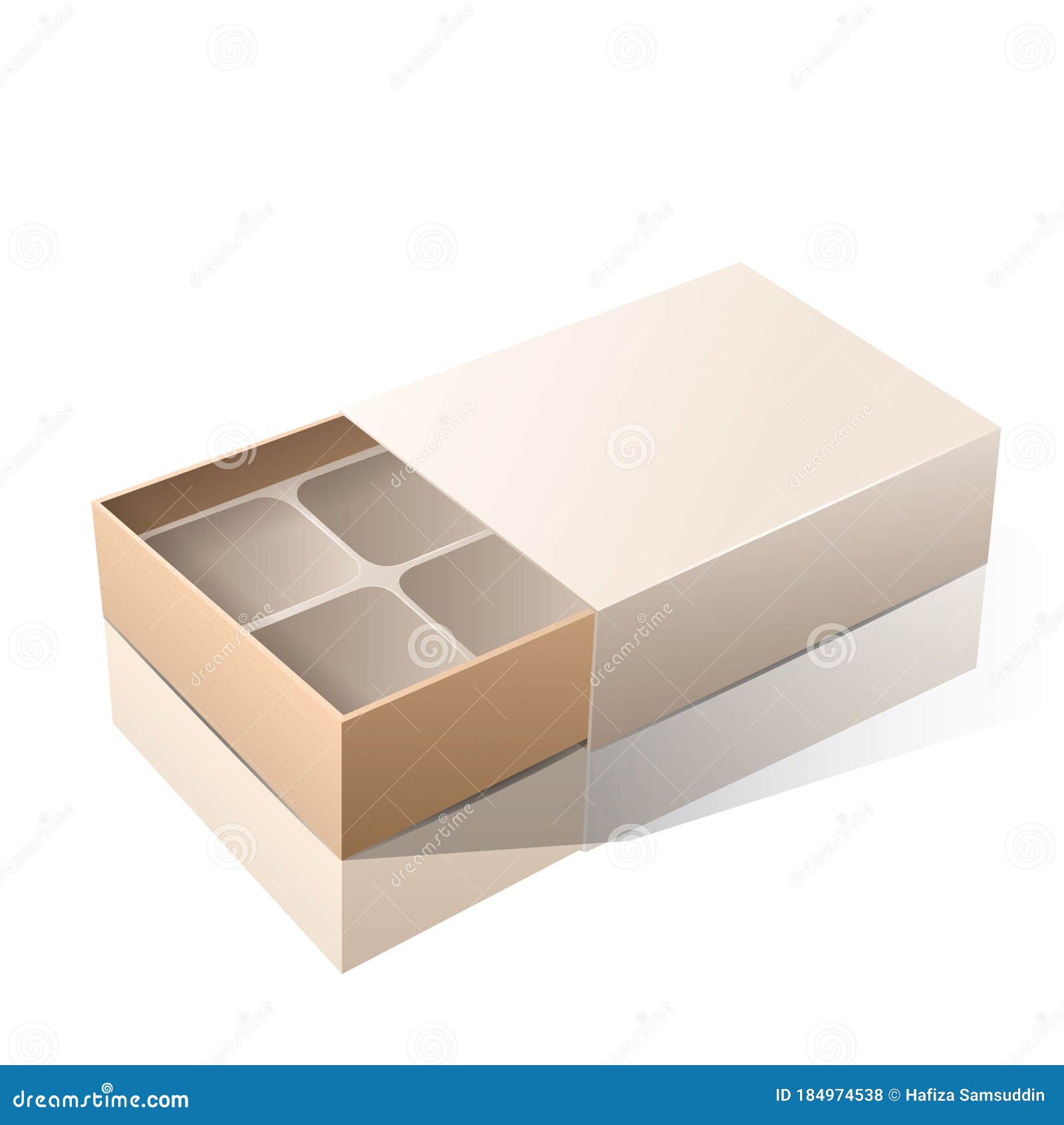 Paper Box. Vector Illustration Decorative Design Stock Illustration ...
