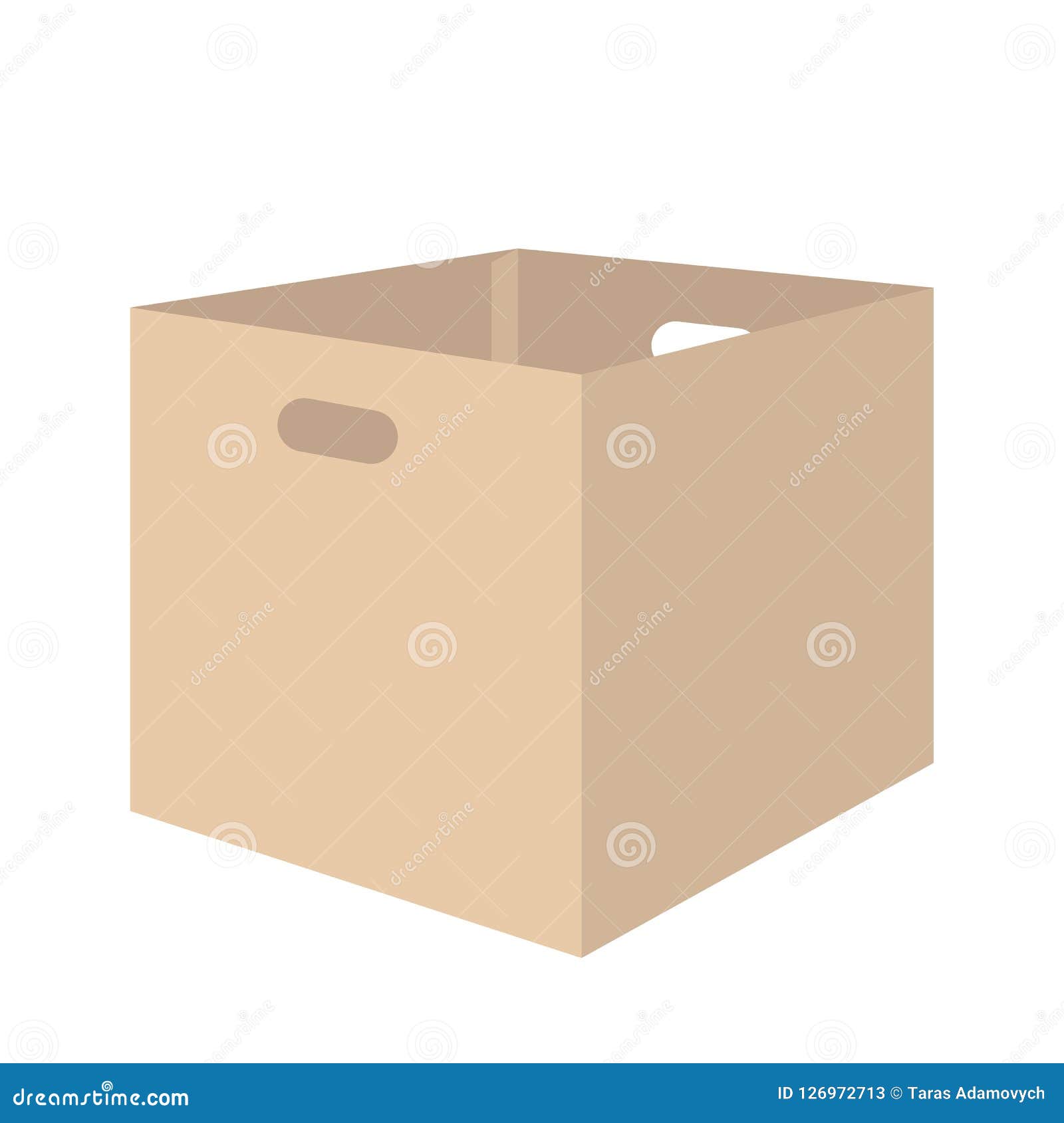 Paper Box Vector Illustration Flat Style Front Stock Vector ...