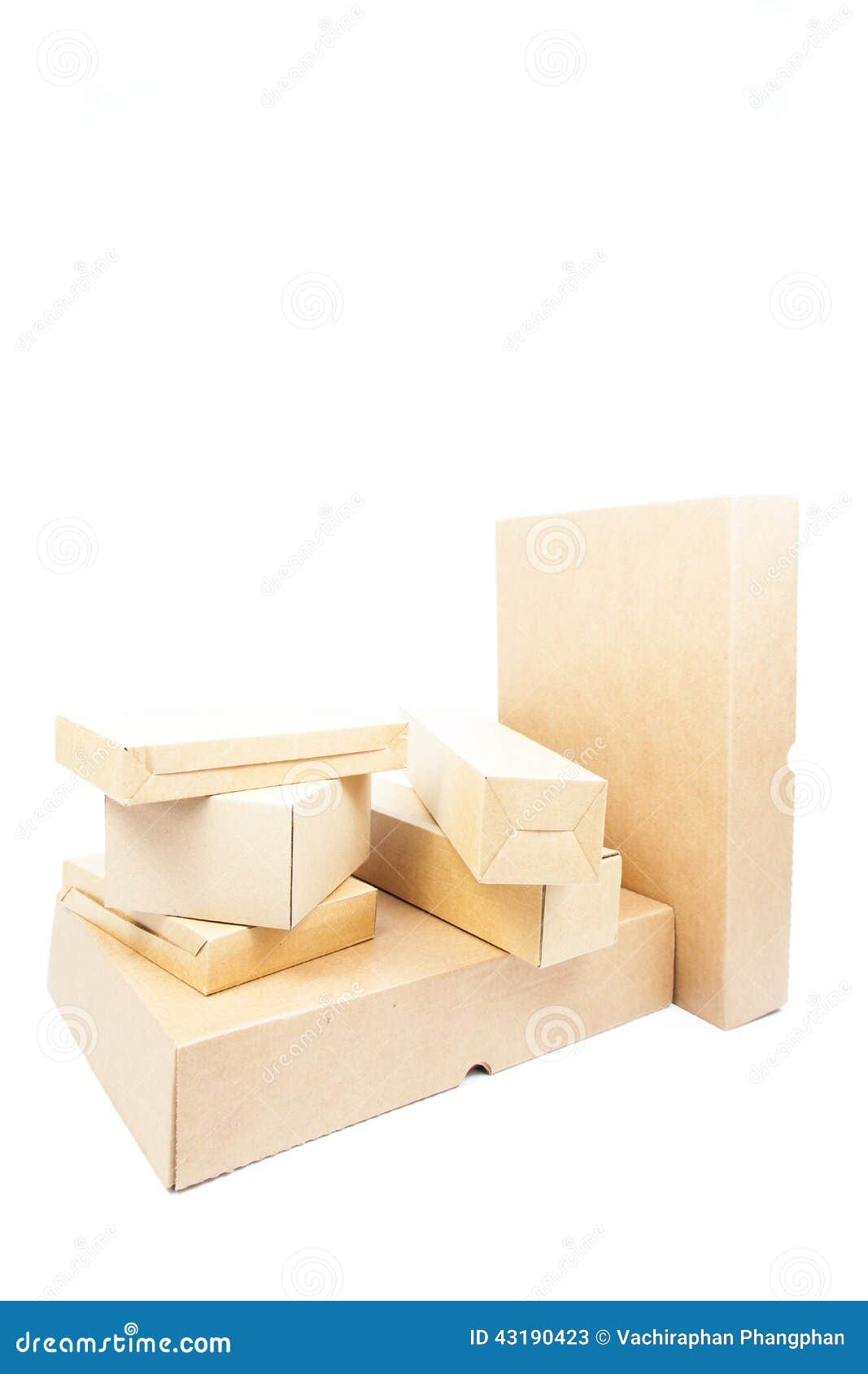 Paper box. stock image. Image of merchandise, gift, kraft - 43190423