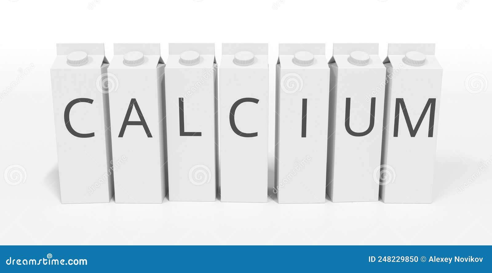Paper Boxes with CALCIUM Text. 3D Rendering Stock Illustration ...