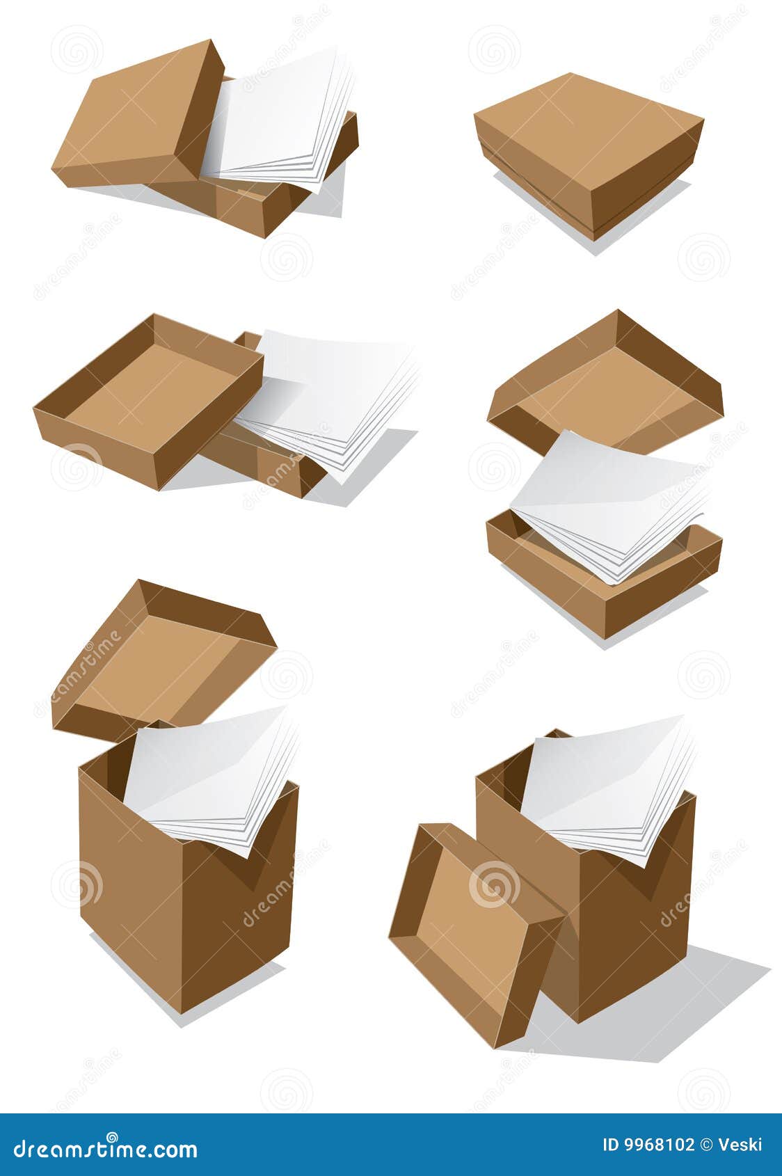 Paper boxes. Vector stock vector. Illustration of business - 9968102