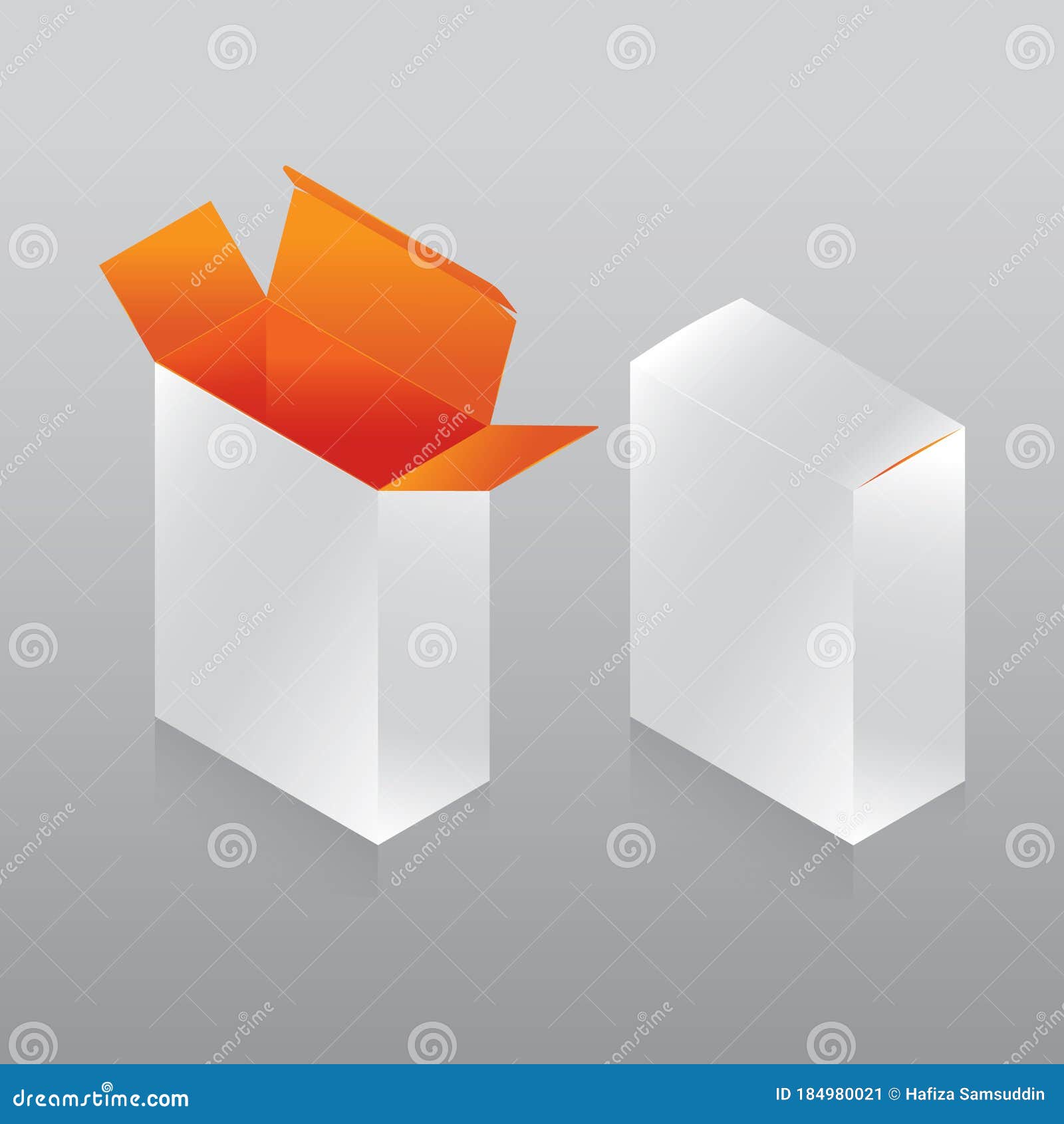 Paper Boxes. Vector Illustration Decorative Design Stock Illustration ...