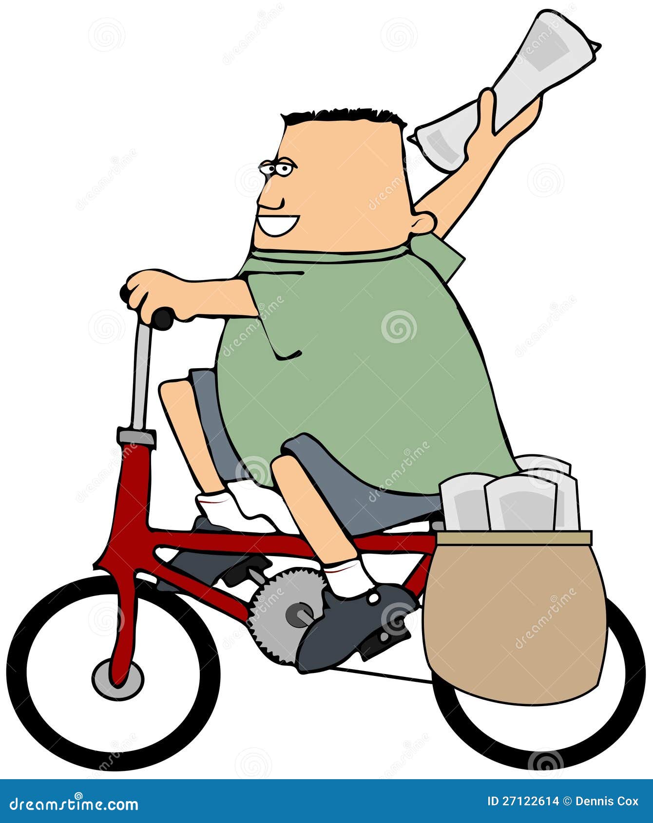 Paper boy stock illustration. Illustration of male, newspaper - 27122614