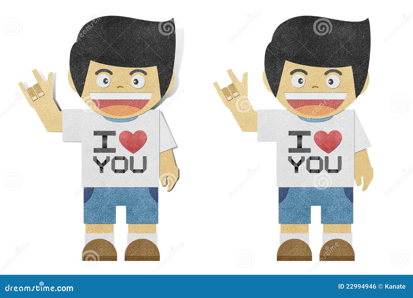 Paper Boy Recycled Papercraft Stock Illustration - Illustration of ...