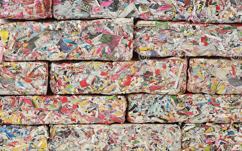 Paper Bricks Wall stock photo. Image of logs, sustainable - 28454702