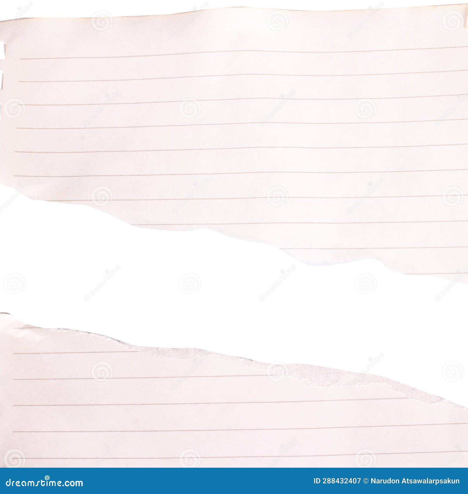 Paper Broken Isolated on White Background Stock Image - Image of ...