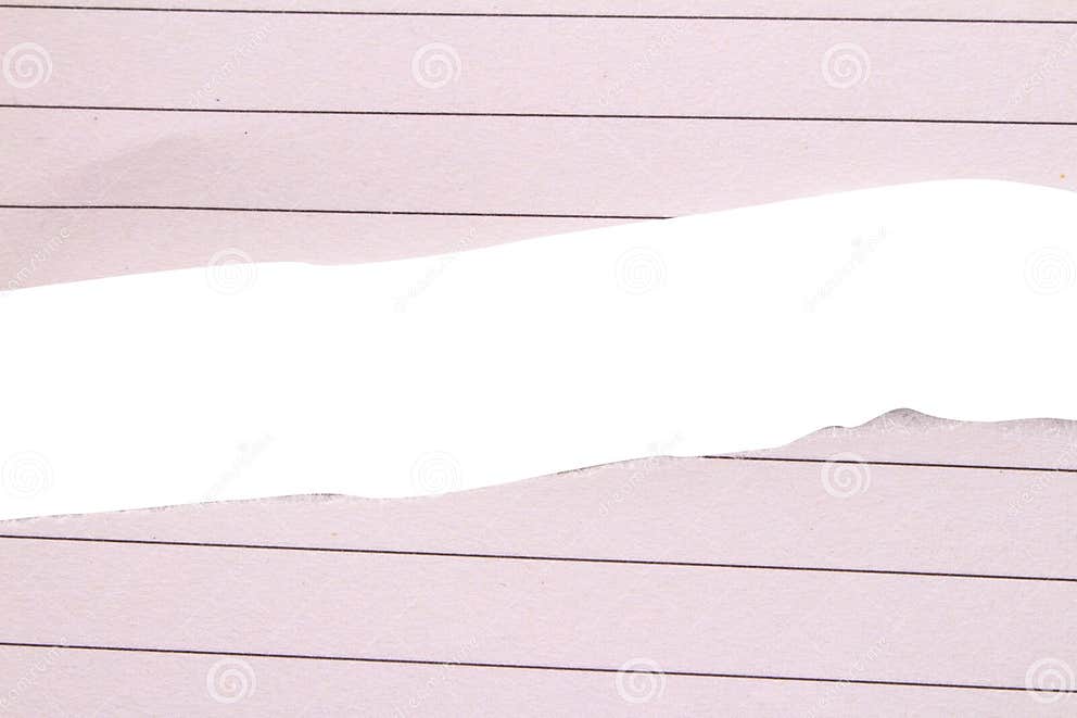 Paper Broken Isolated on White Background Stock Photo - Image of ...