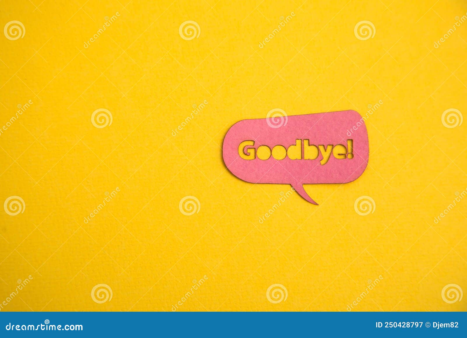 Paper Bubble Circle with Goodbye Inscription Stock Image - Image of ...