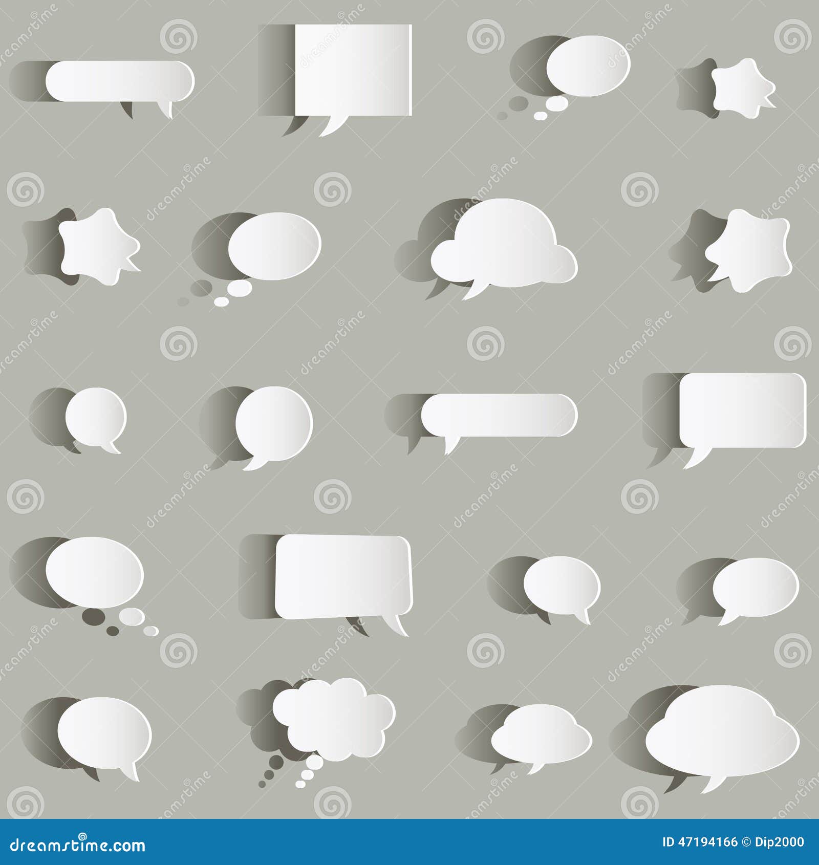 Paper bubbles speech stock vector. Illustration of empty - 47194166