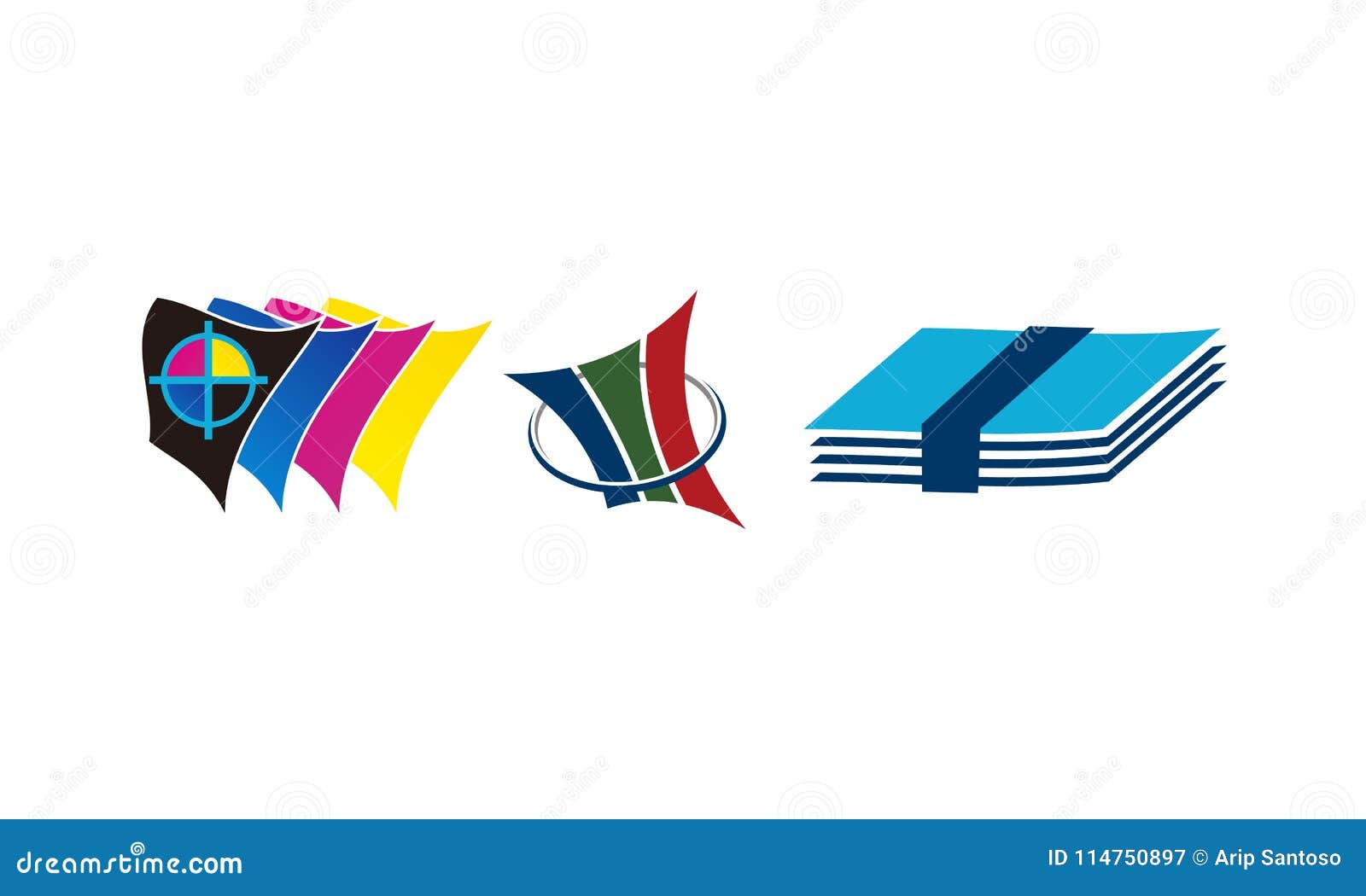 Paper bundle Template Set stock vector. Illustration of paper - 114750897