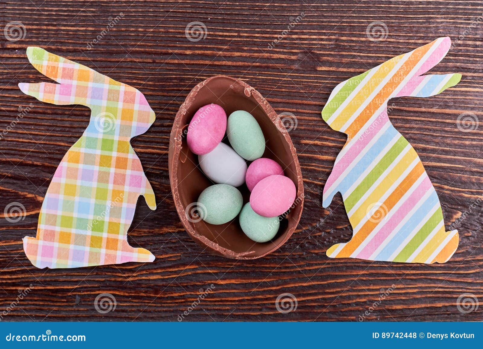 Paper Bunny Cutouts and Sweets. Stock Photo - Image of decoration ...
