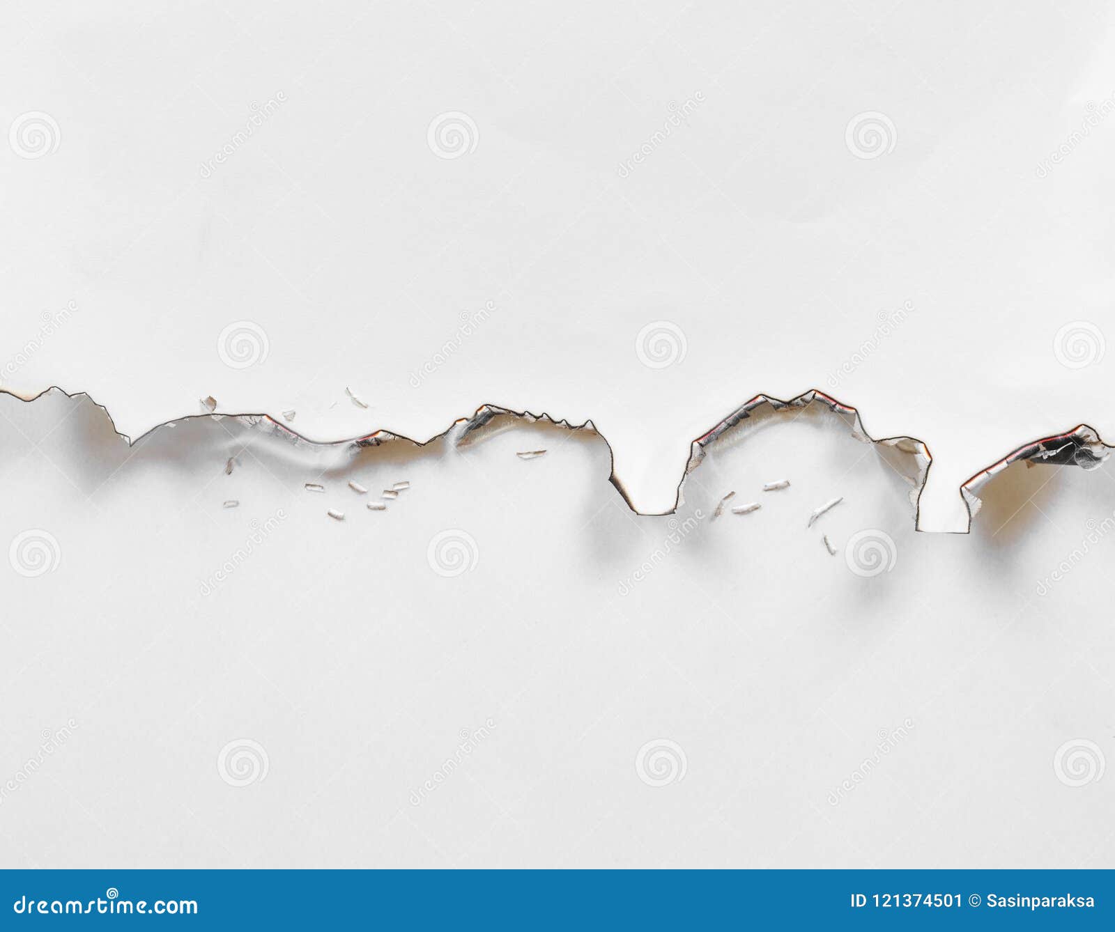 Paper Burned on White Background Stock Image - Image of torn, textured ...