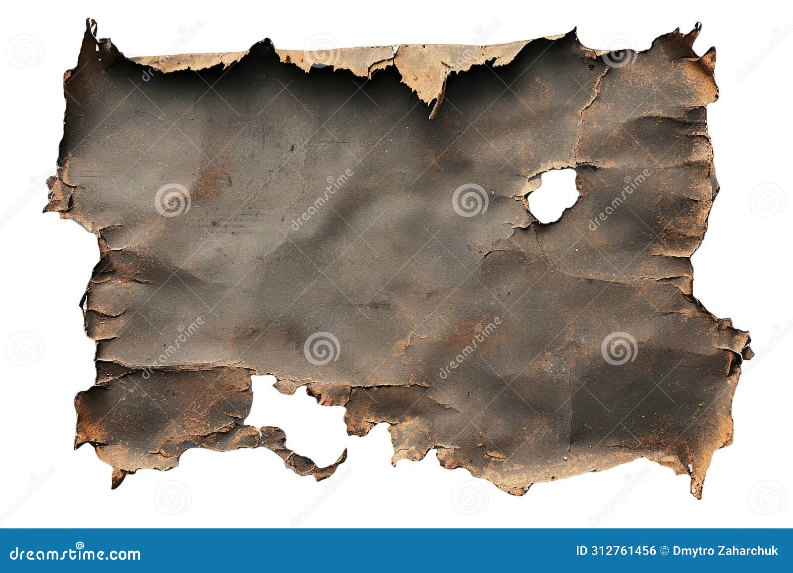 Paper with Burnt Edges, Creating a Frayed and Scorched Effect. Stock ...
