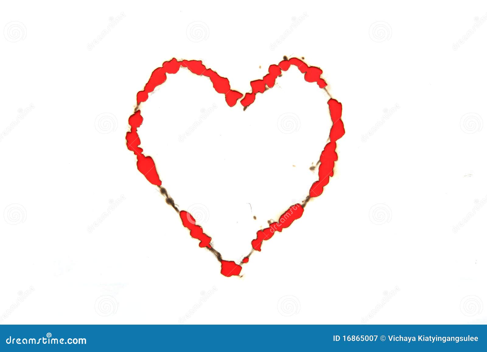 Paper with Burnt in Heart Shape Stock Image - Image of creased, burn ...