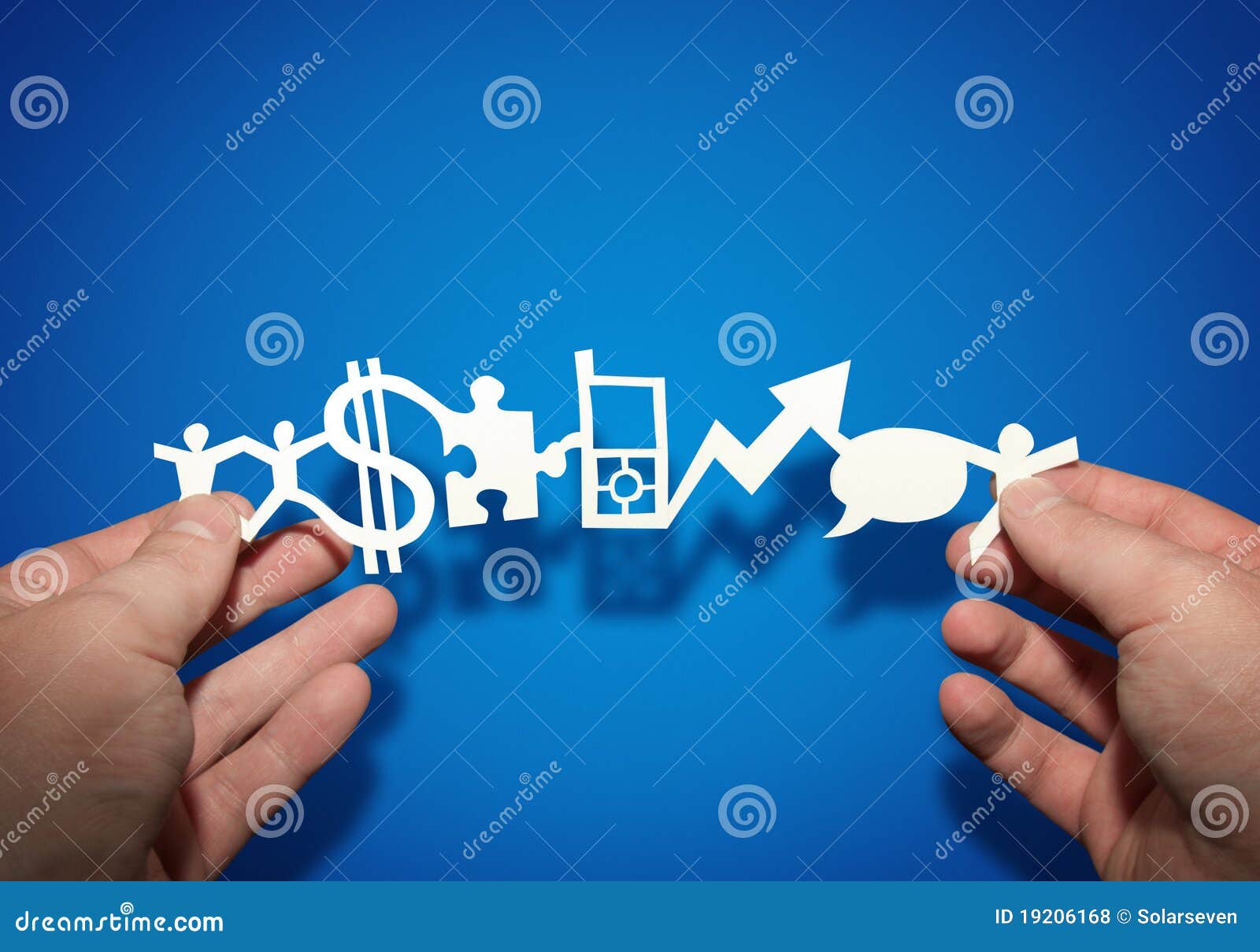 Paper Business Chain stock photo. Image of cutout, macro - 19206168