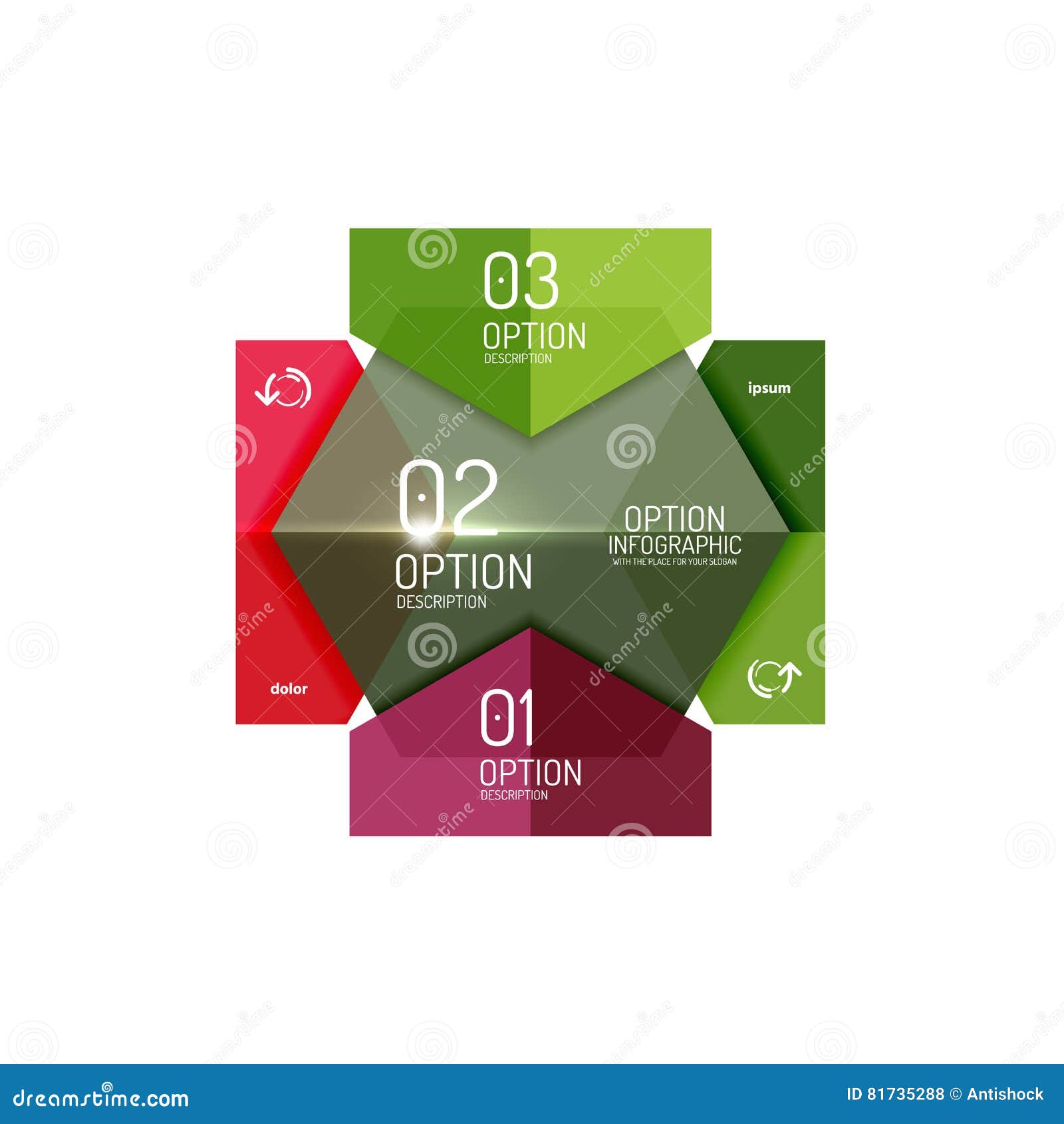 Paper Business Option Button Infographic Templates Stock Vector ...