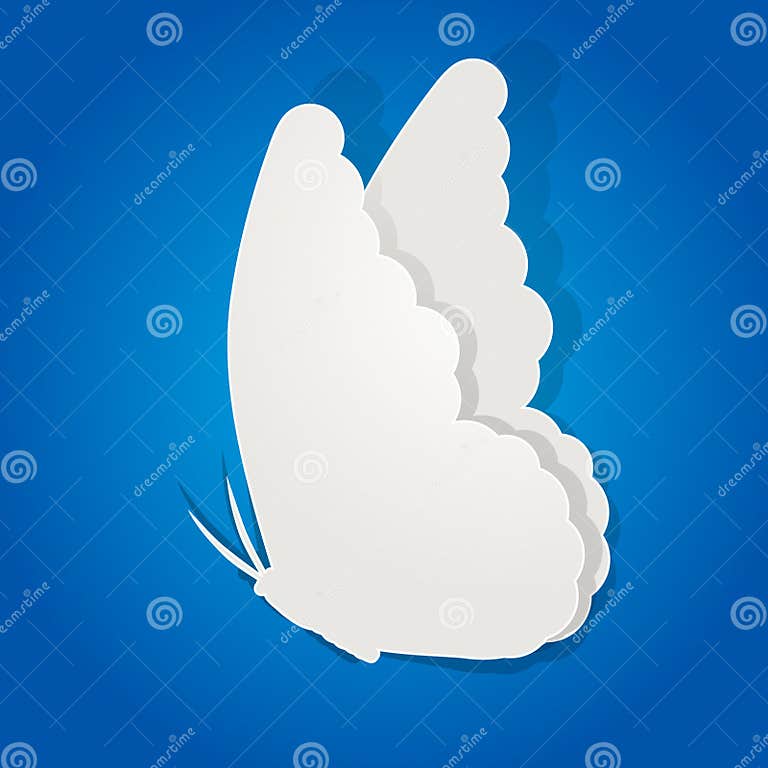 Paper butterfly stock vector. Illustration of white, clip - 32312464