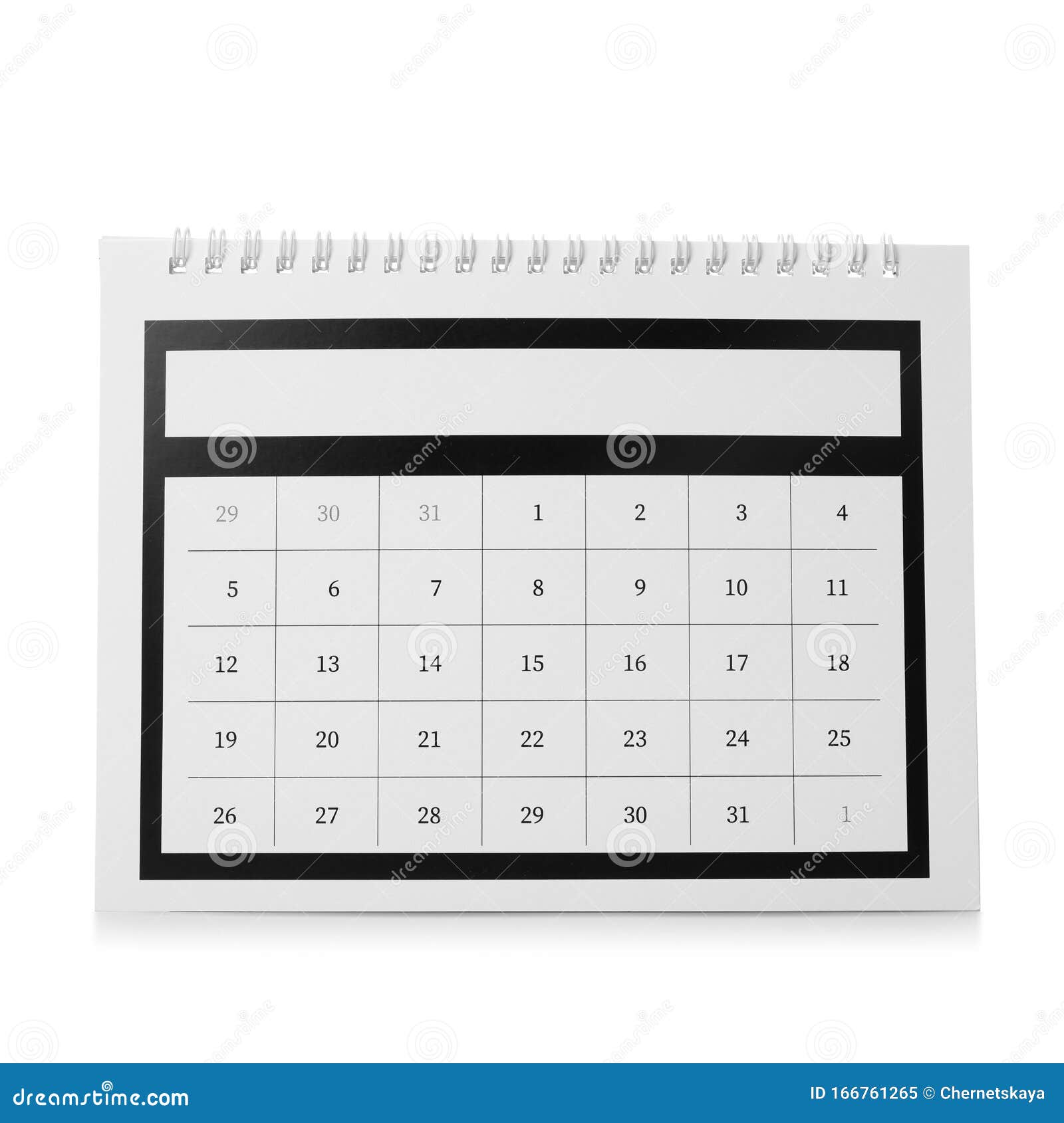Paper Calendar Isolated. Planning Concept Stock Image - Image of plan ...