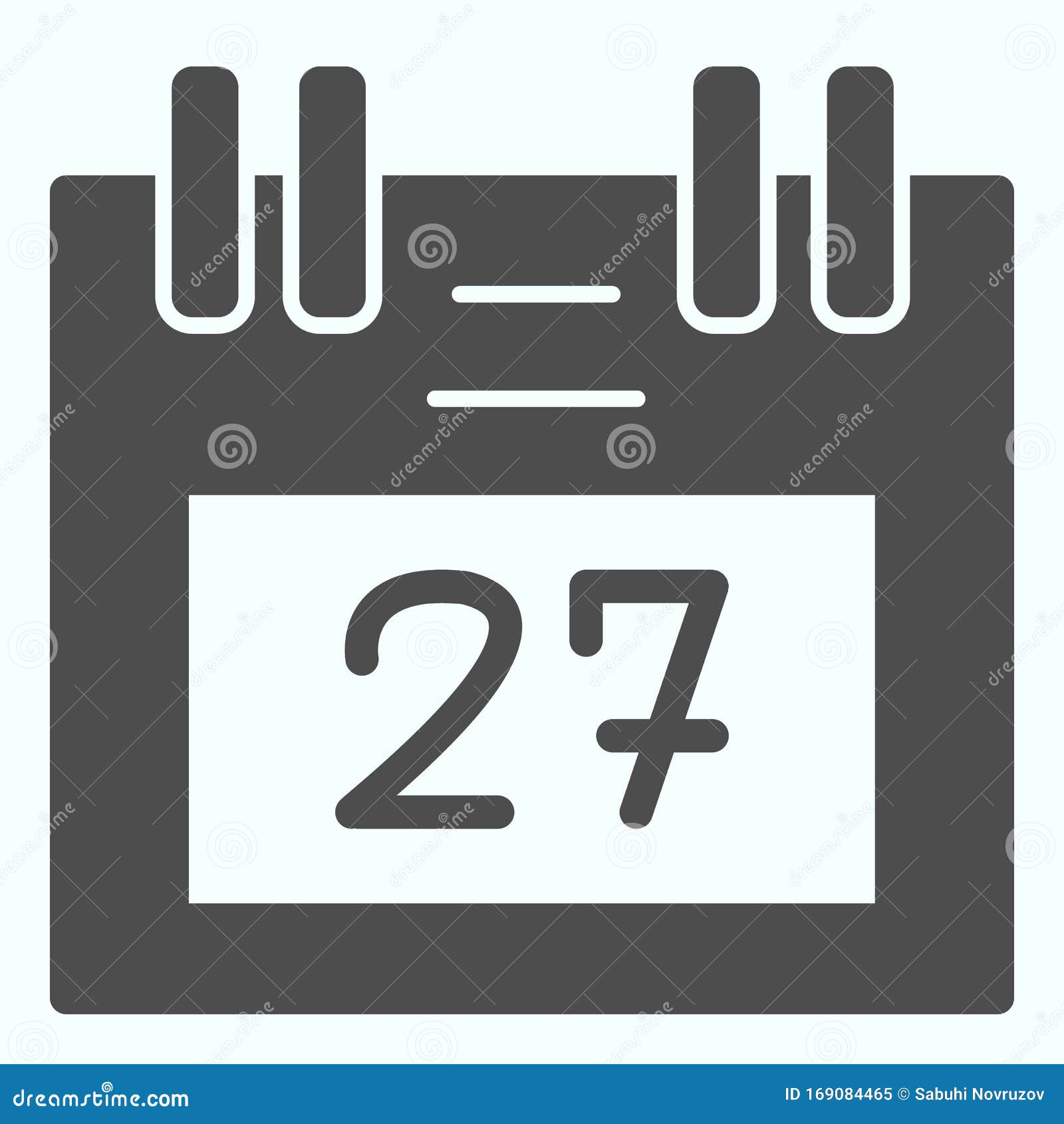 Paper Calendar Solid Icon. Desk Calendar Vector Illustration Isolated ...