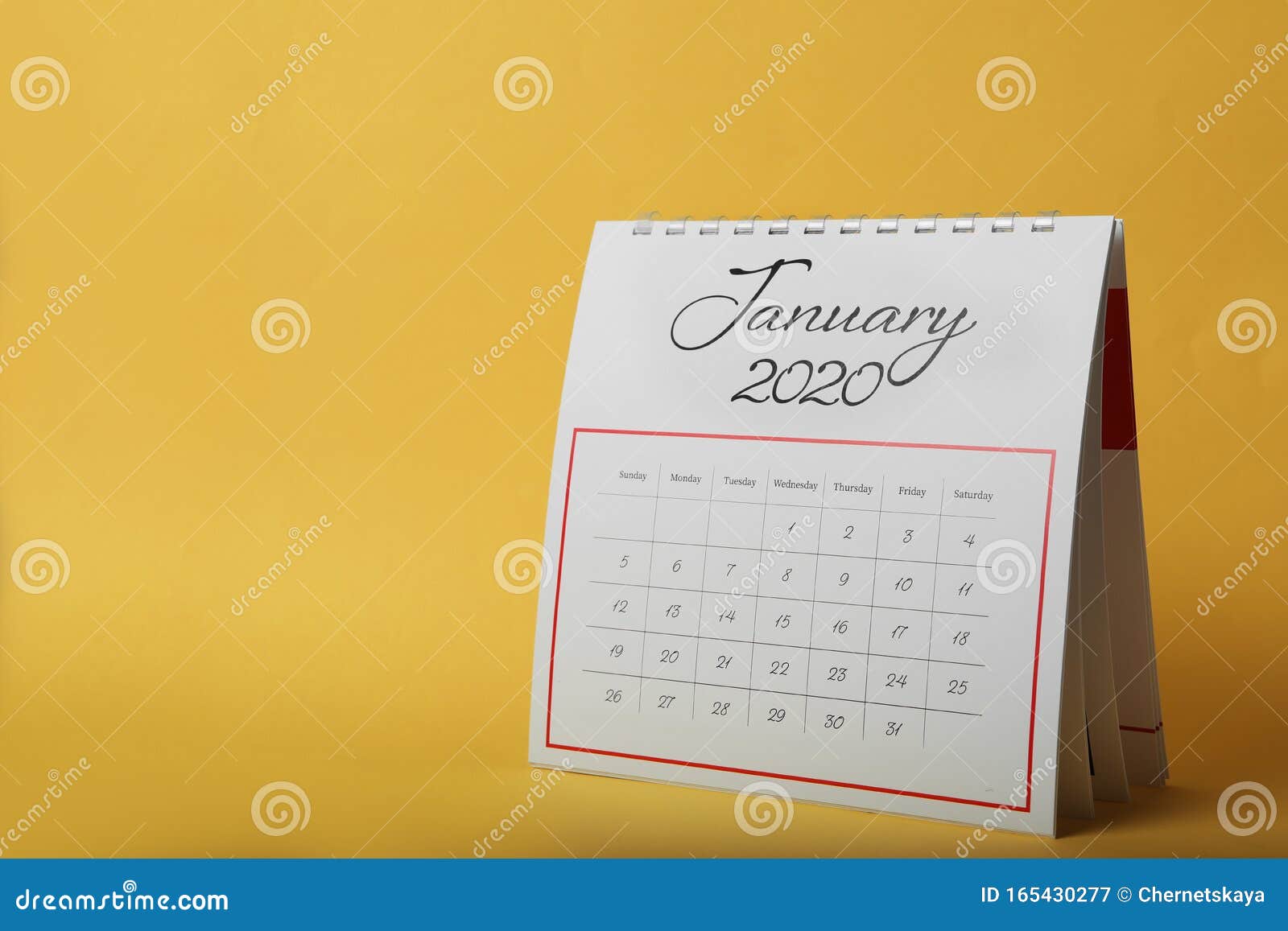 Paper Calendar on Yellow, Space for Text. Planning Concept Stock Image ...