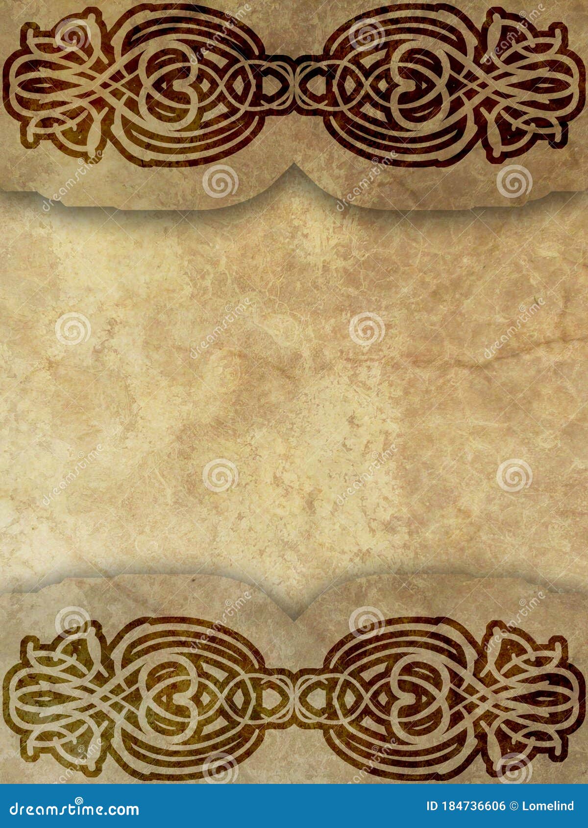 Paper with Calligraphy Pattern Stock Illustration - Illustration of ...