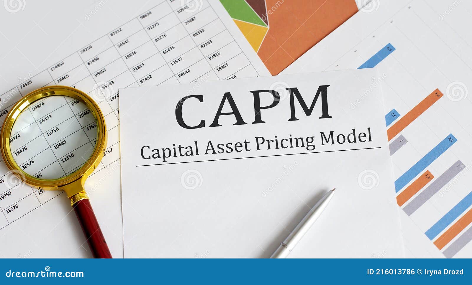 Paper with CAPM Capital Asset Pricing Model on a Table Stock Photo ...