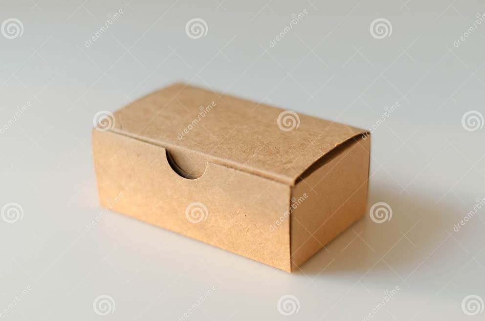 Paper Card Box on White Background Stock Photo - Image of deliver ...