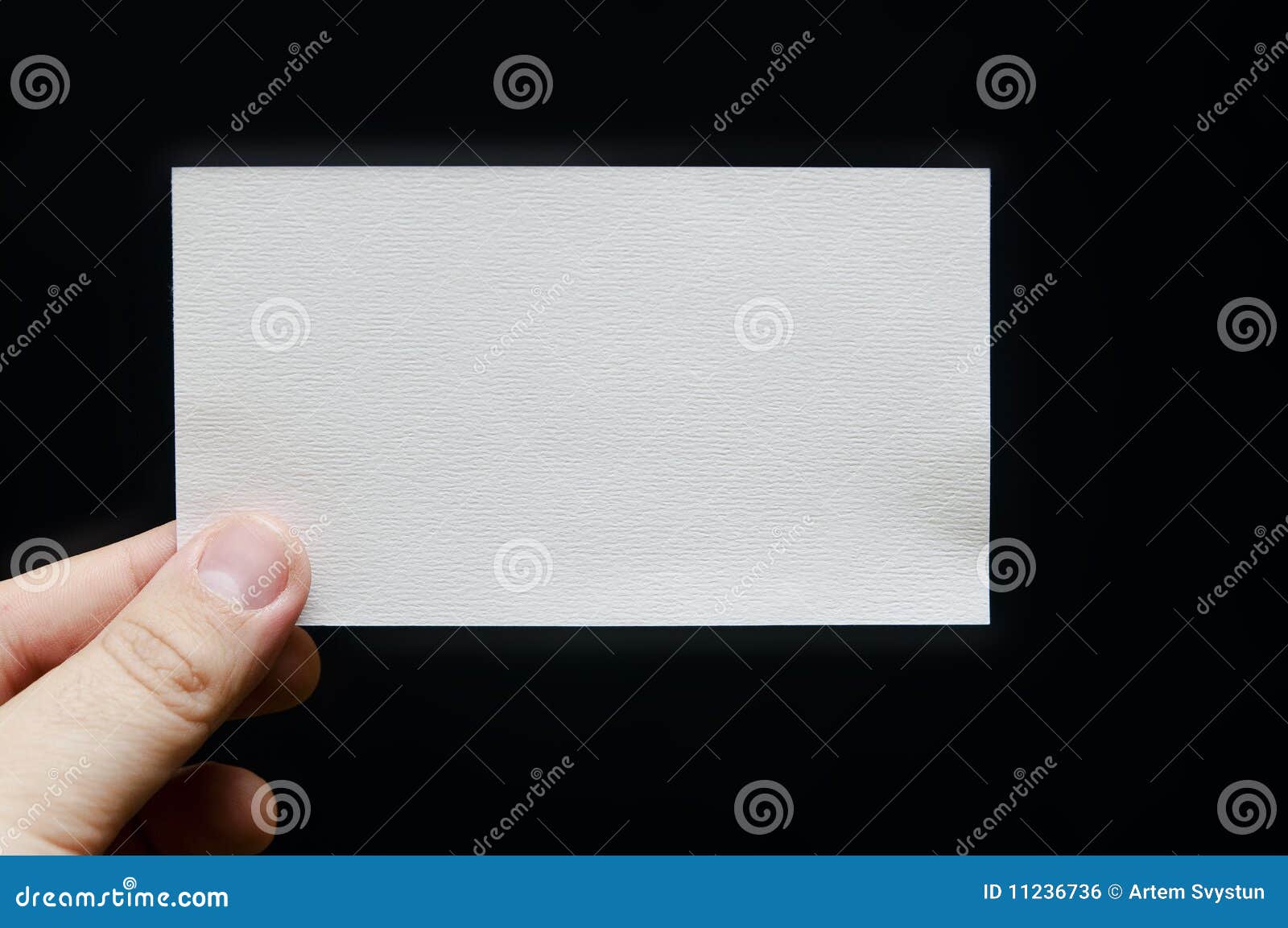 Paper card in hand stock photo. Image of introduce, card - 11236736