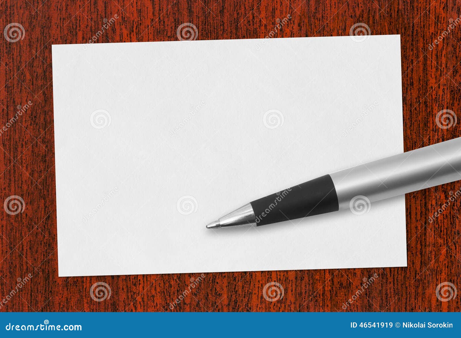 Paper card and pen stock image. Image of write, writing - 46541919