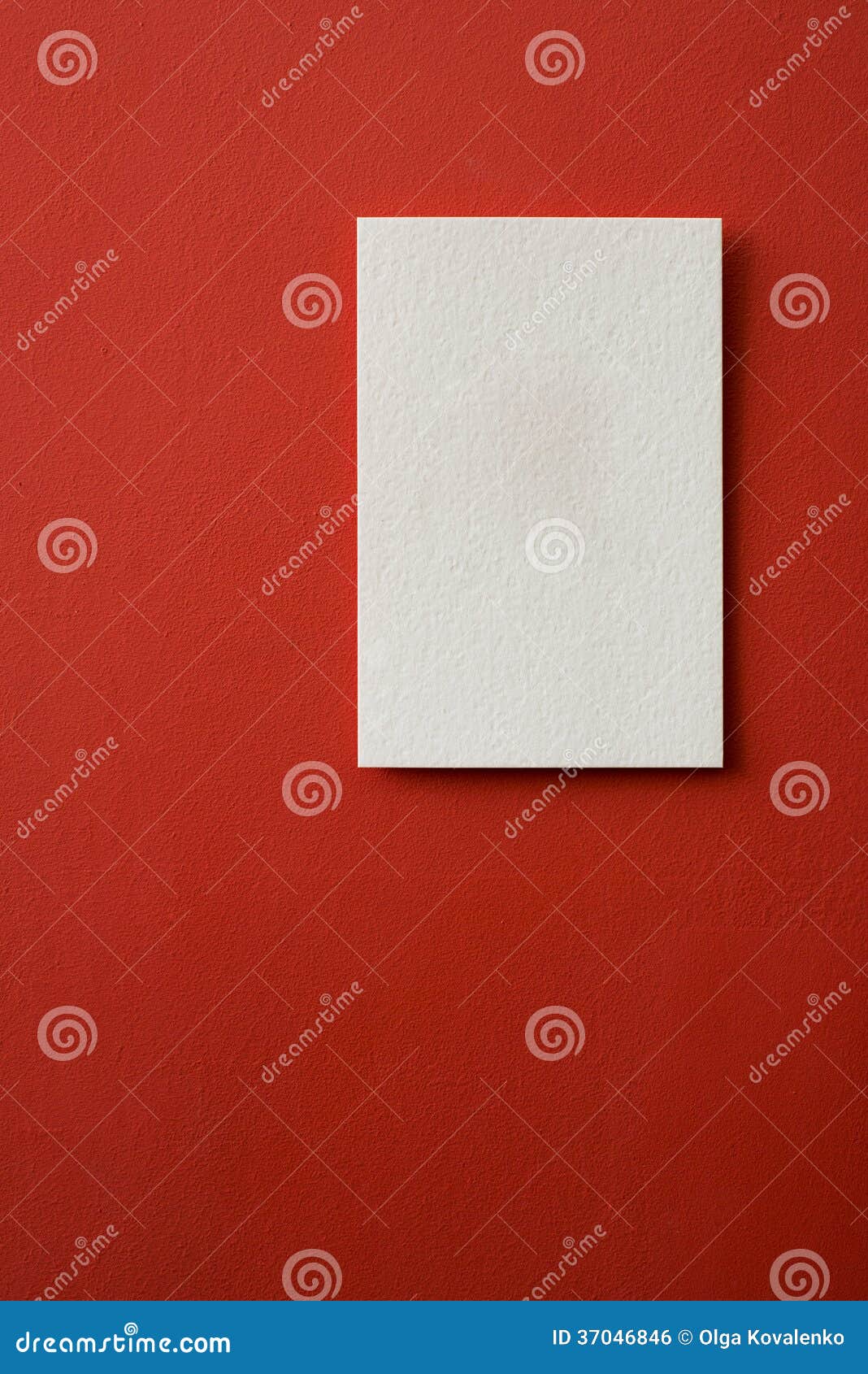 Paper Card on a Red Background Stock Photo - Image of page, identity ...