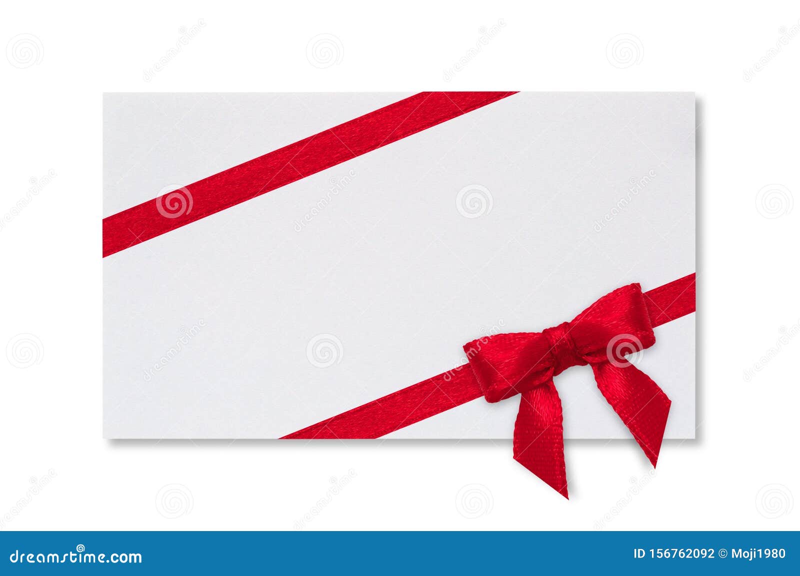 Paper Card & Red Bow stock photo. Image of abstract - 156762092