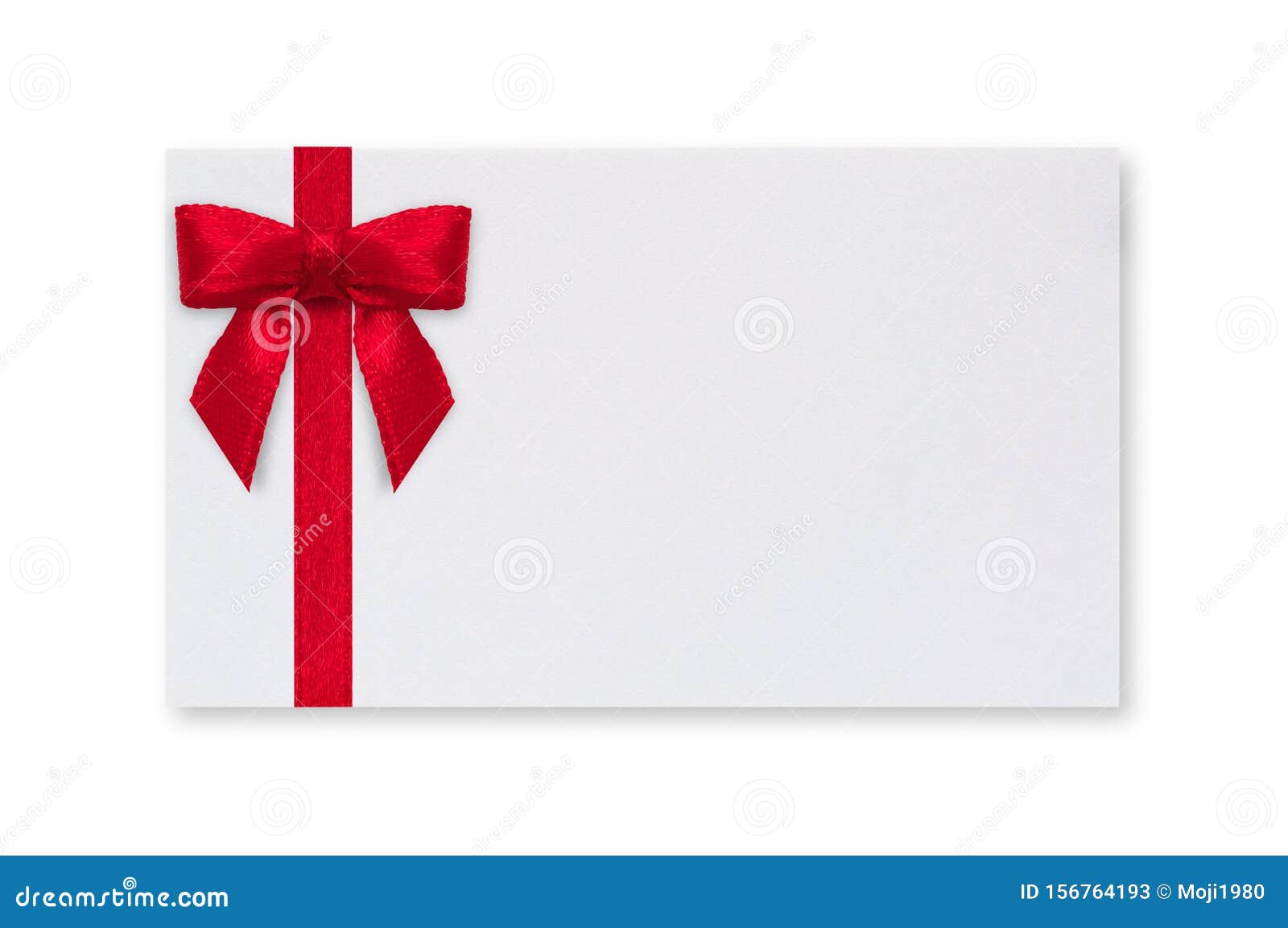Paper Card & Red Bow stock image. Image of design - 156764193