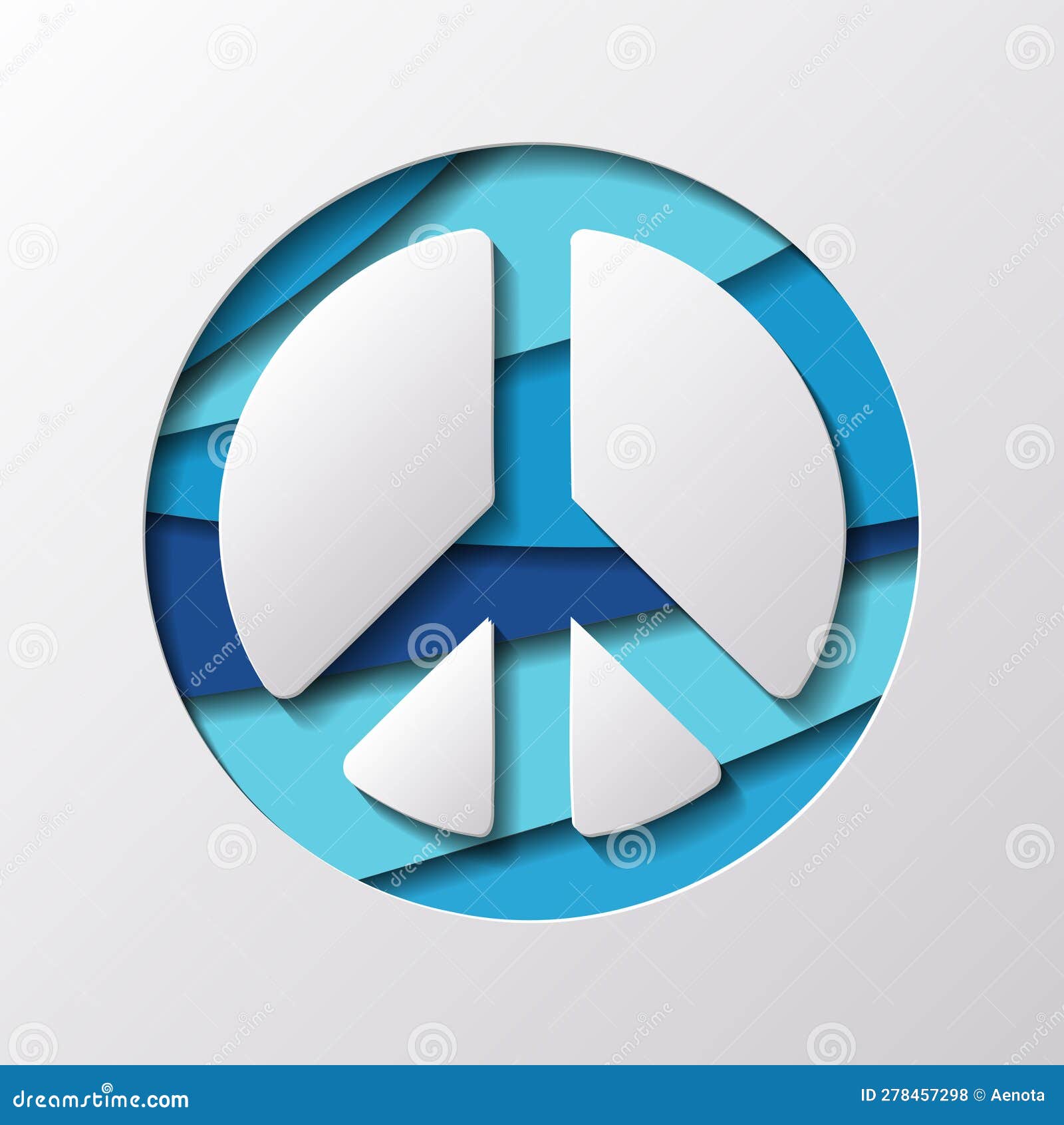 Paper Carved Symbol of Peace Vector Illustration Stock Vector ...