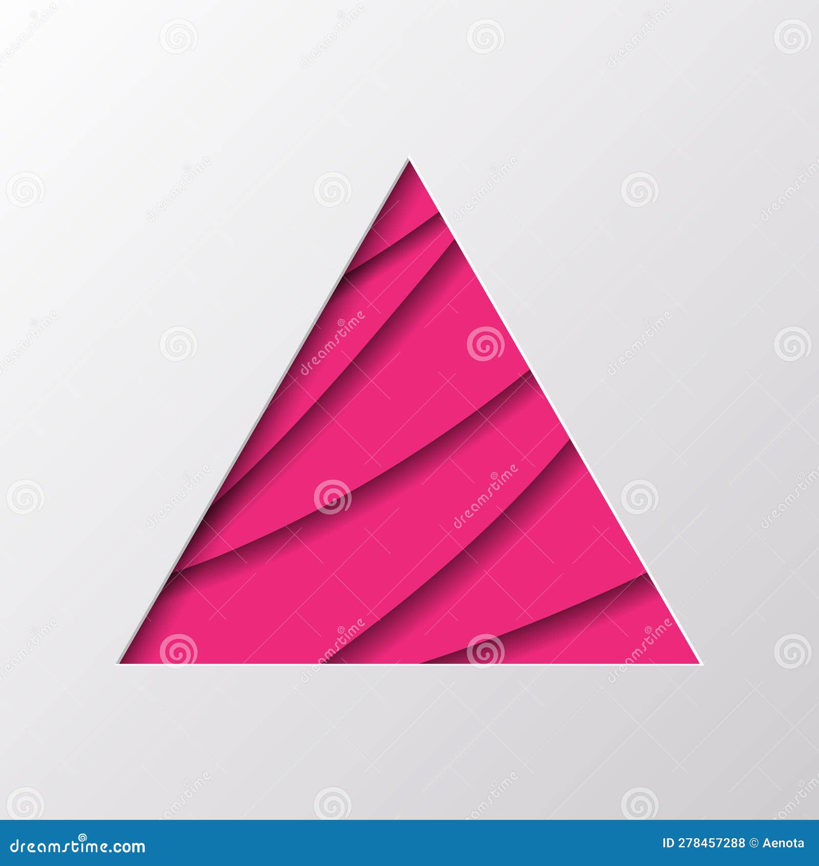 Paper Carved Symbol of Triangle Vector Illustration Stock Vector ...