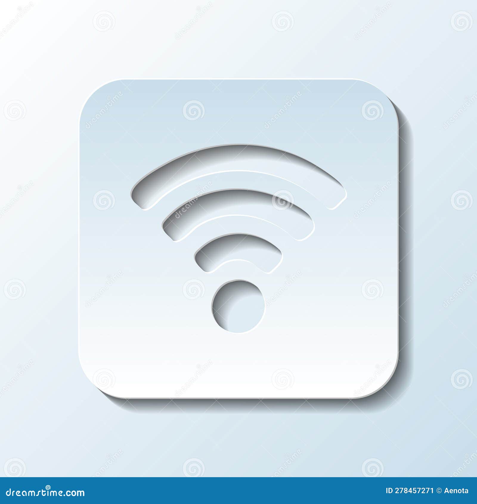 Paper Carved Symbol of Wi-Fi Vector Illustration Stock Vector ...