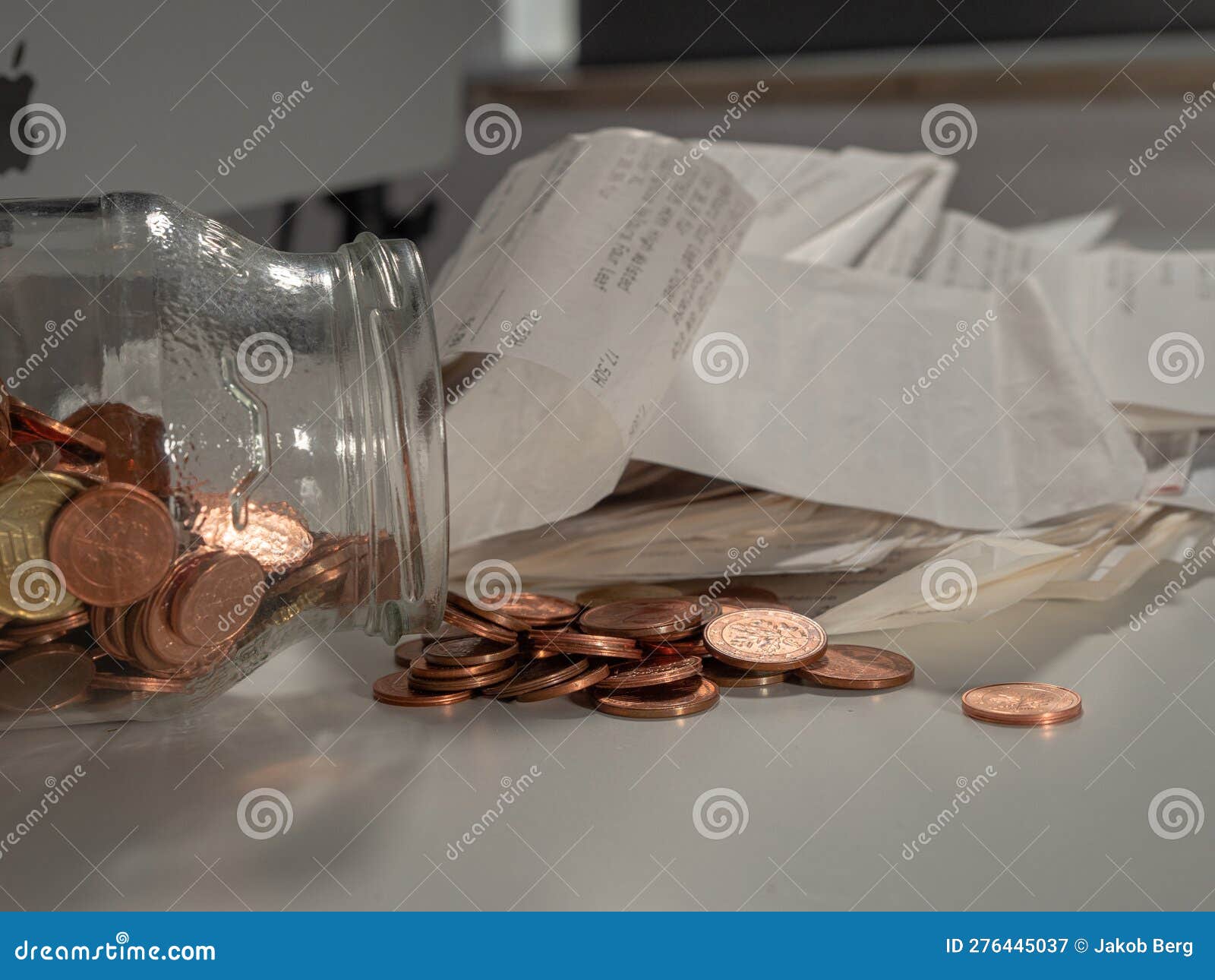 Paper Cash Receipts in a Stack of Tickets. Stock Image - Image of ...
