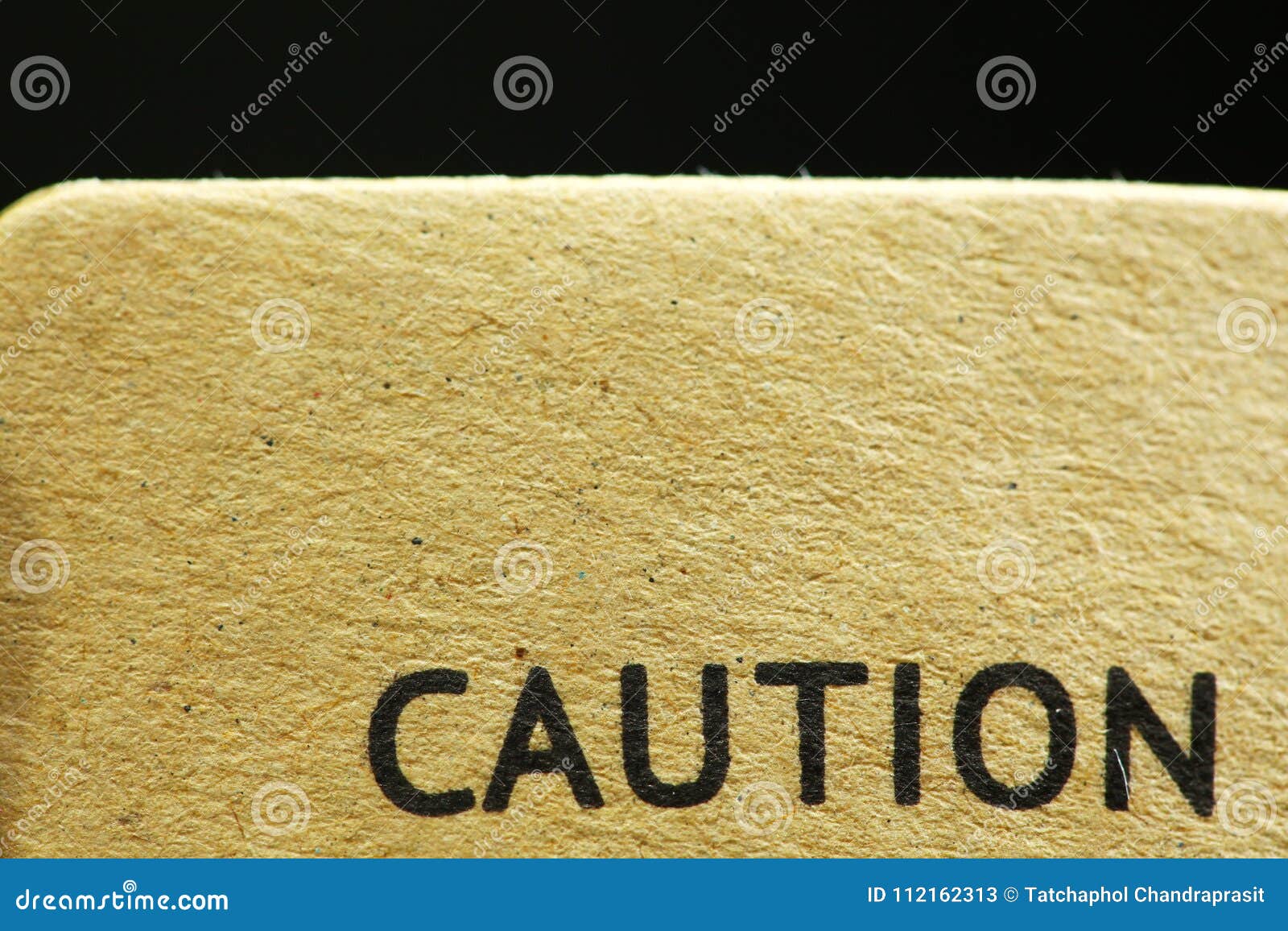 Paper caution label stock image. Image of package, sign - 112162313